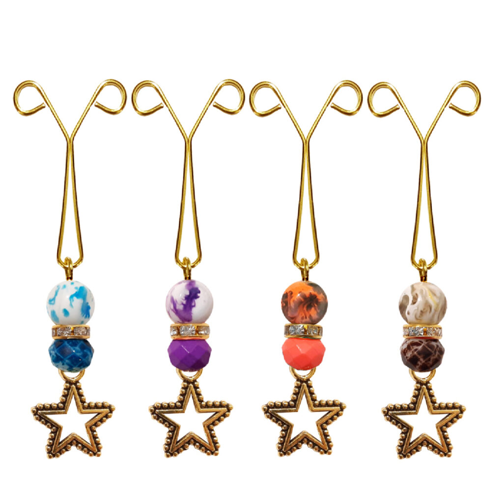 Hijab U Clips Set for Muslim Women With Flower Pendant (10 pcs ...
