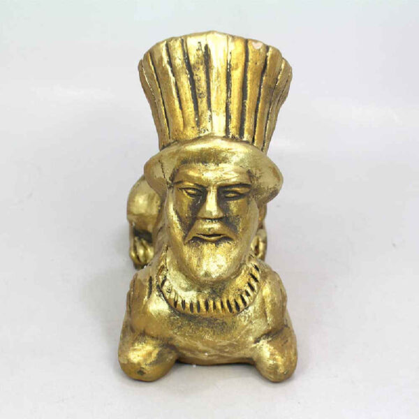 Incense Holder Handcrafted Golden Pottery Sphinx Design - ShopiPersia
