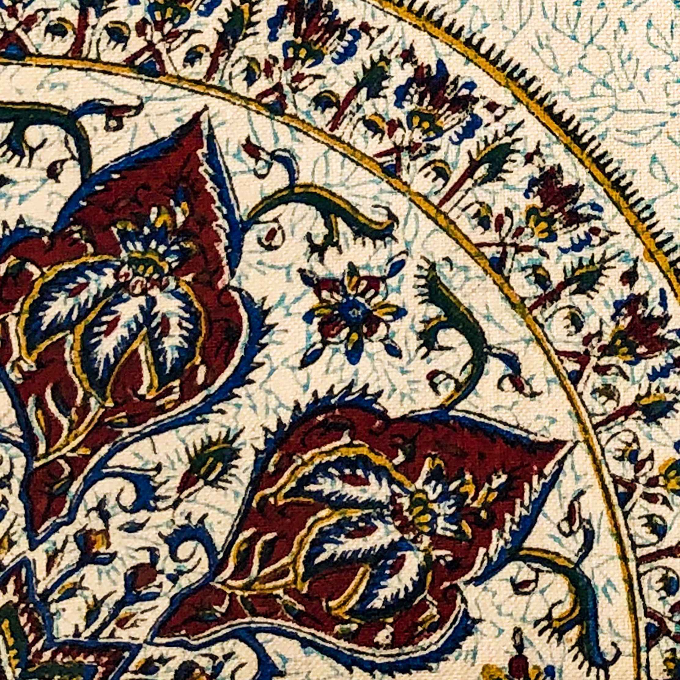 Iranian Tablecloth: Isfahan's Traditional Kalamkari Block Print Qasedak ...