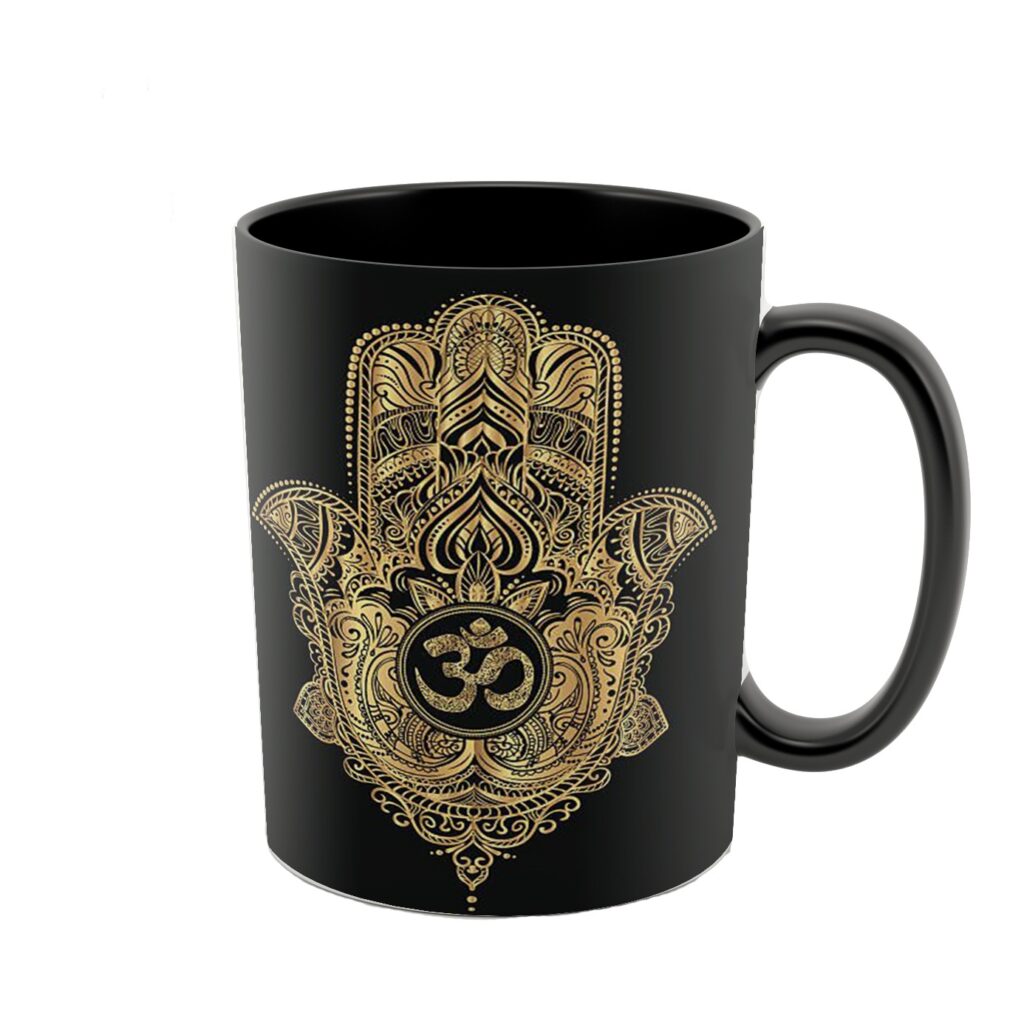 Islamic Heat Sensitive Coffee Mug - Hamsa Pattern - ShopiPersia