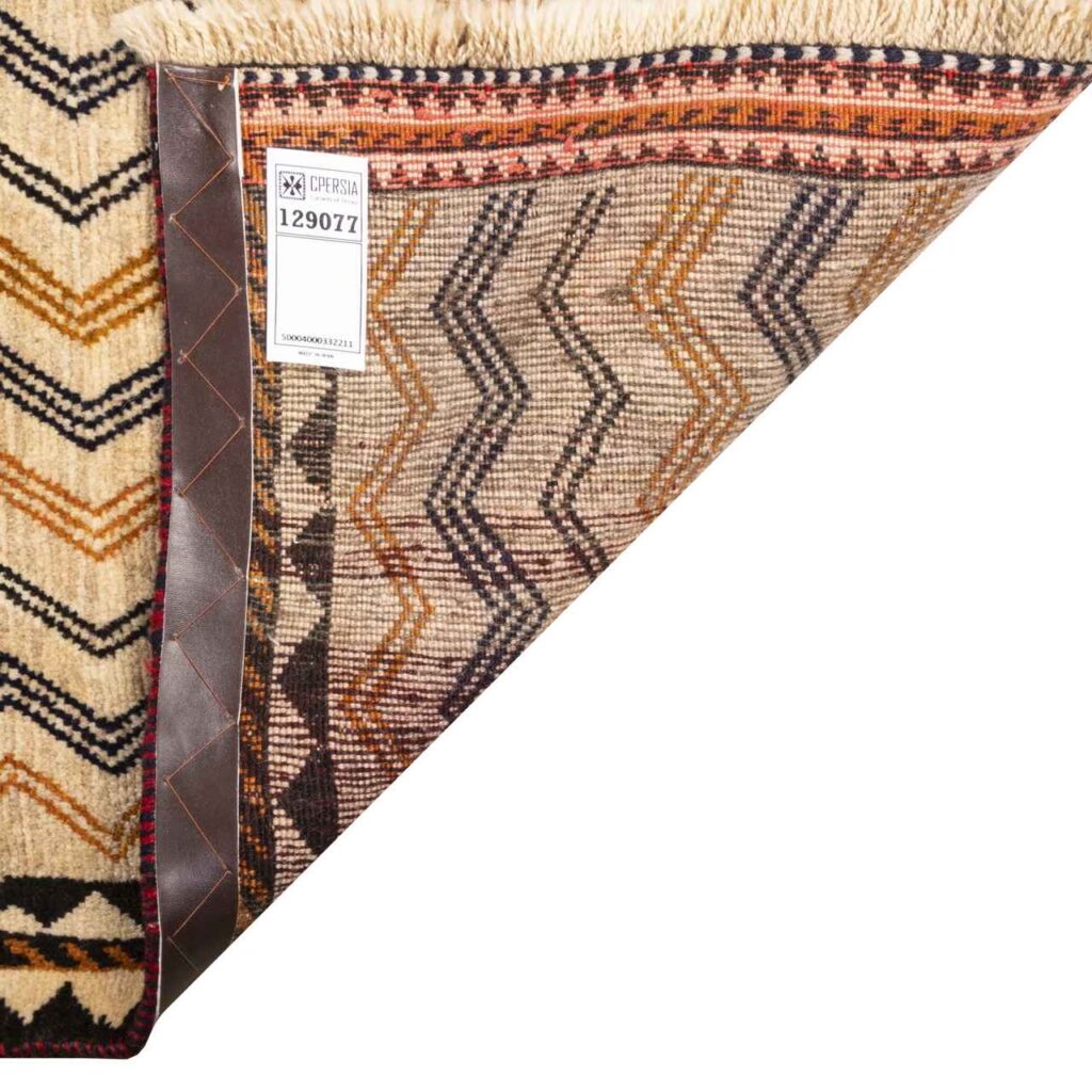 Persian Gabbeh Rug Traditional Handwoven in Fars with Zigzag Design ...