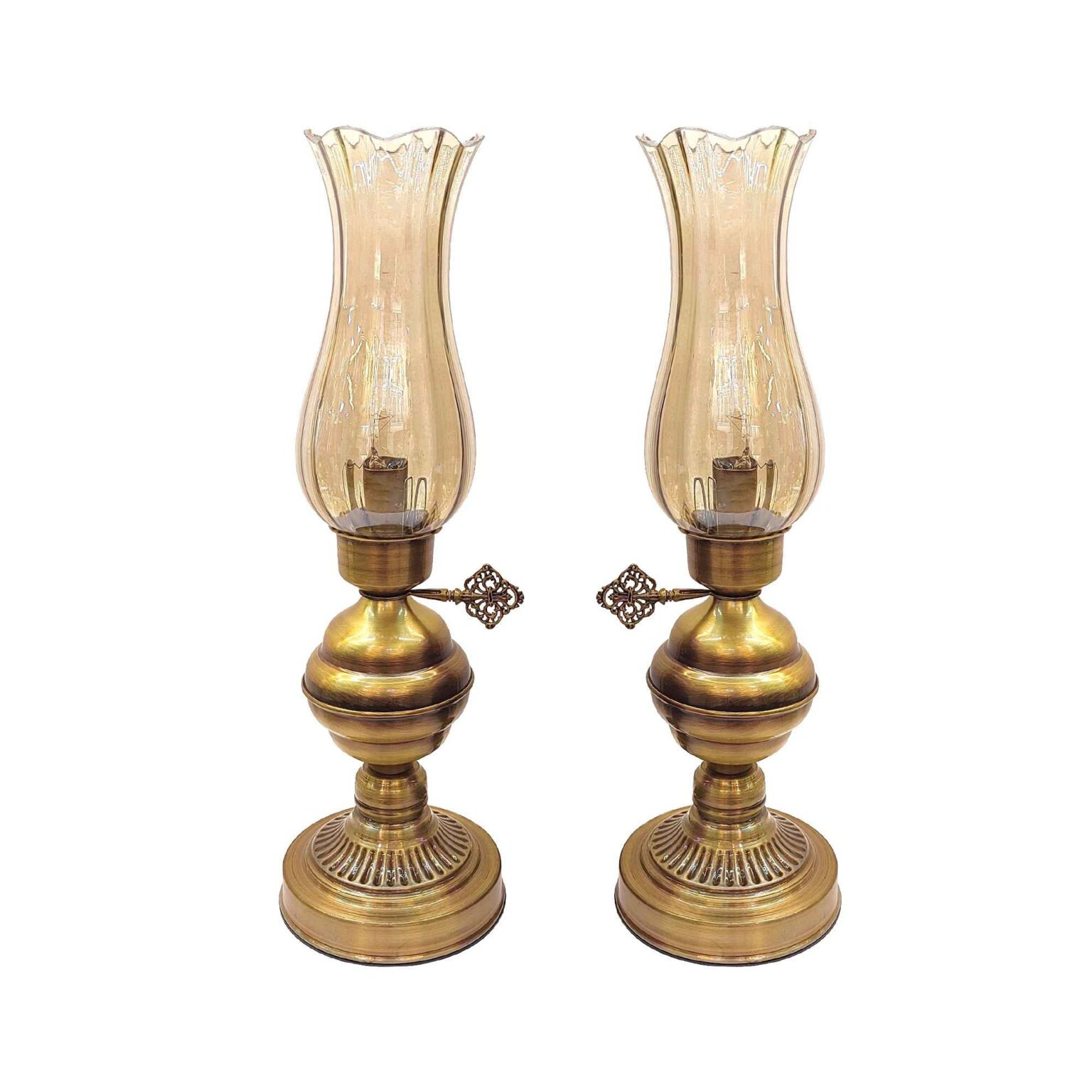 Persian Copper Kerosene Oil Lamp Model Shah Abbas (2x) - ShopiPersia