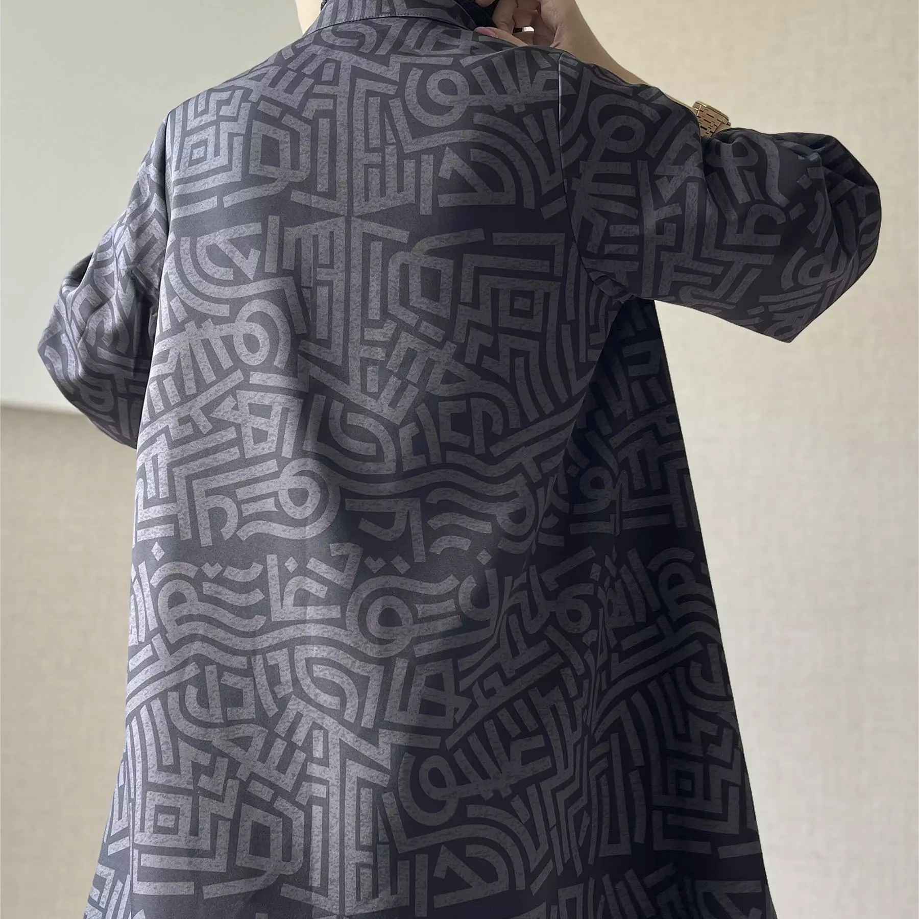 Persian Manto Double Sided Black Crepe Fabric for Women - ShopiPersia