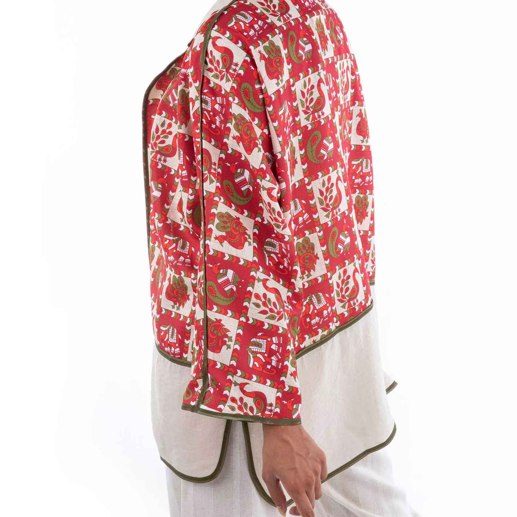 Persian Manto Loose Fit Linen Fabric for Women - ShopiPersia