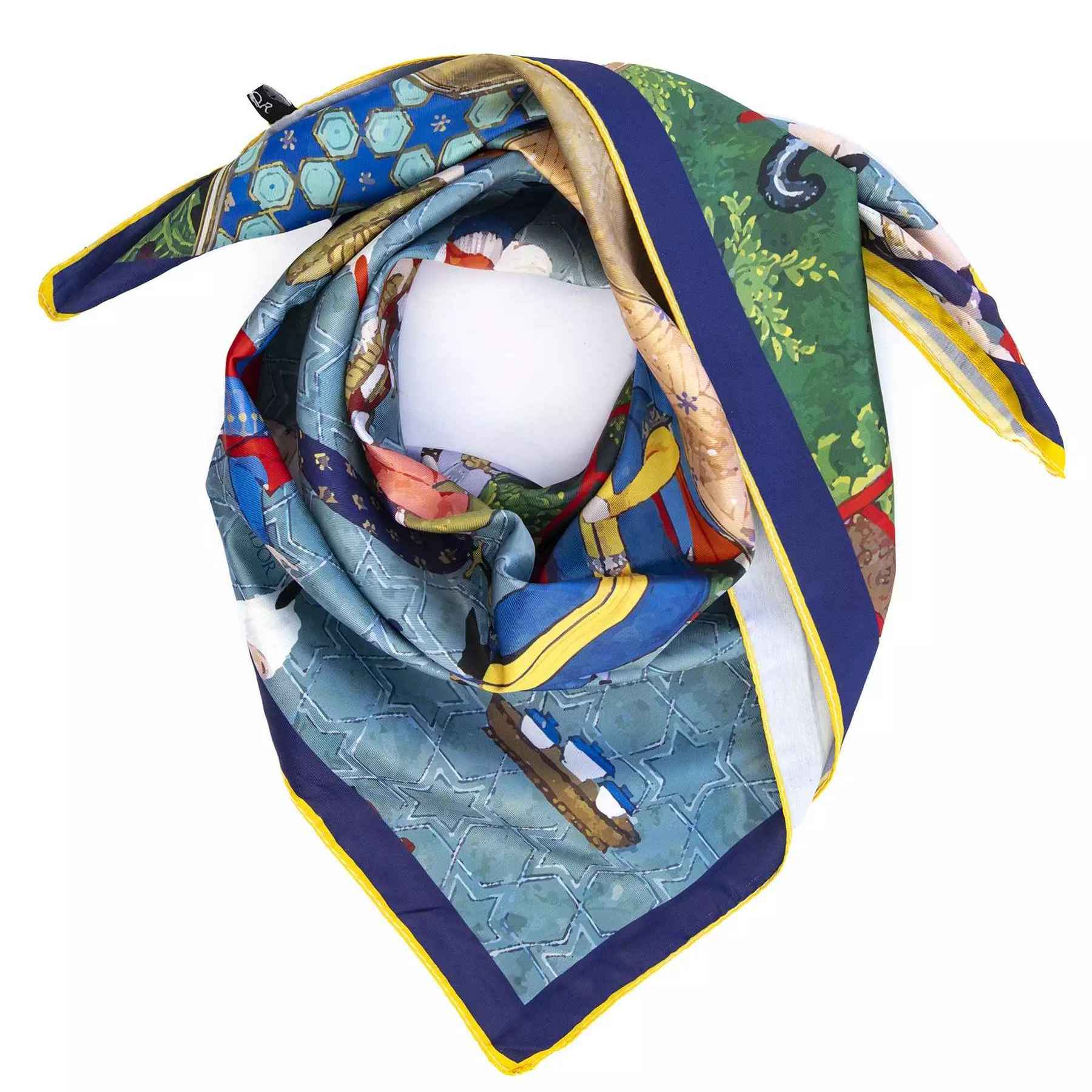 Persian Scarf for Women - Vibrant Shahnameh Inspired Motif - ShopiPersia