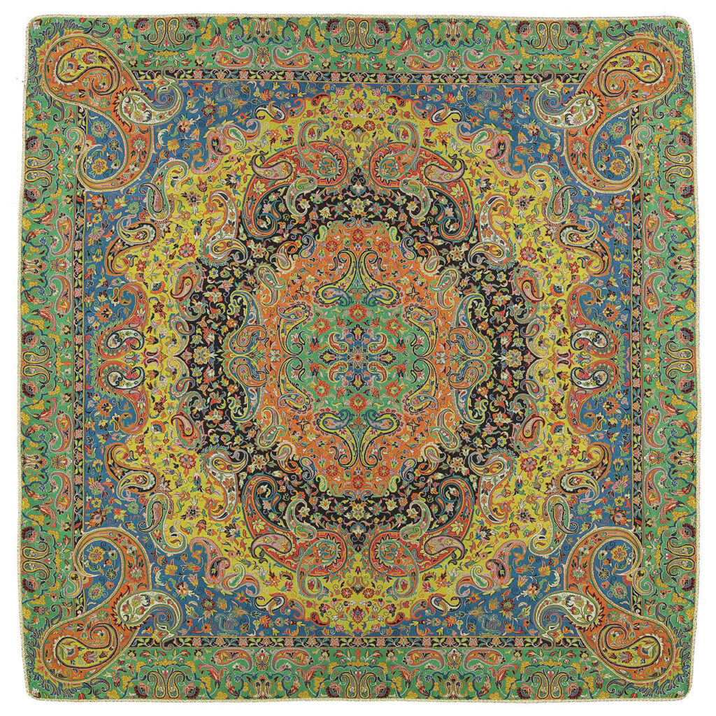 Persian Termeh Tablecloth Luxurious with Floral Pattern Simorgh ...