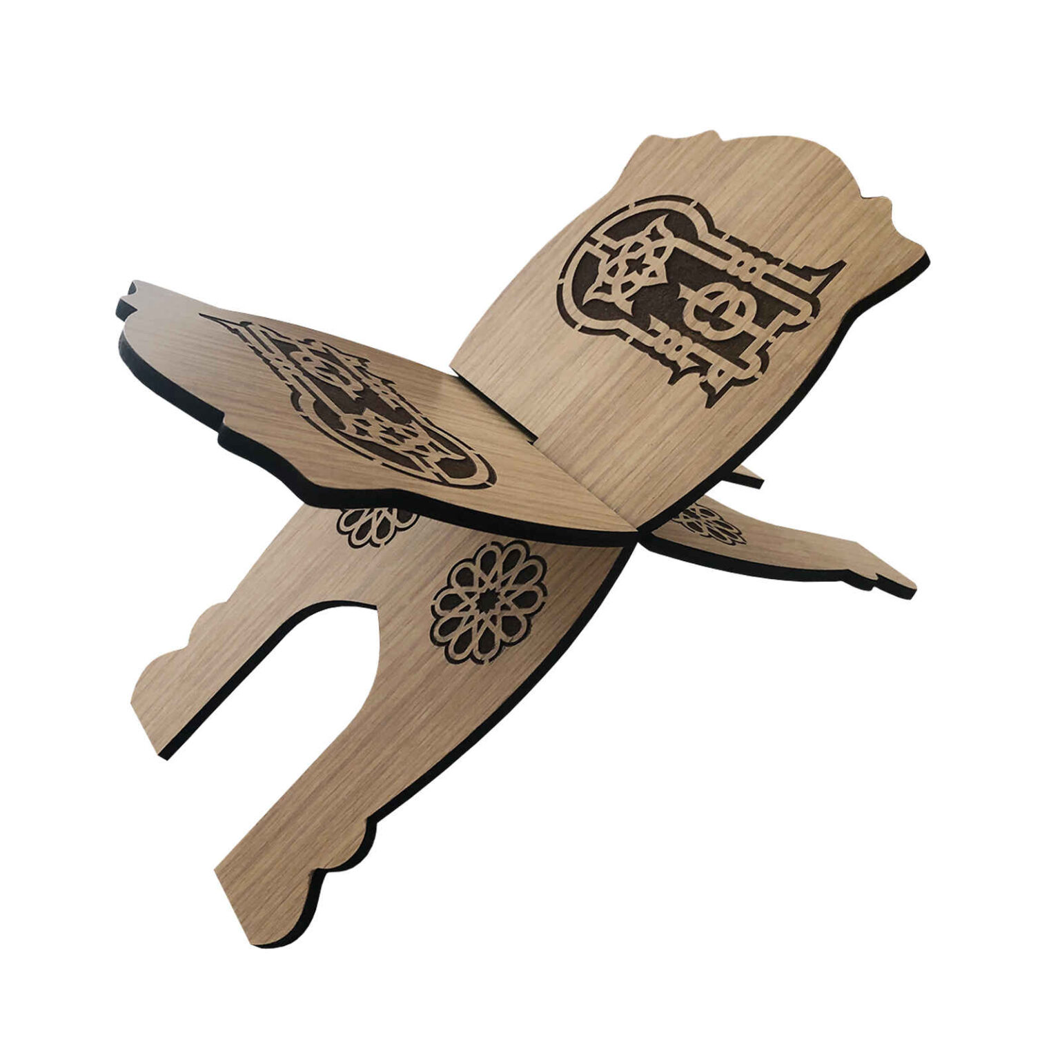 Foldable Wooden Quran Rehal Stand Holder with Geometric Islamic Art ...