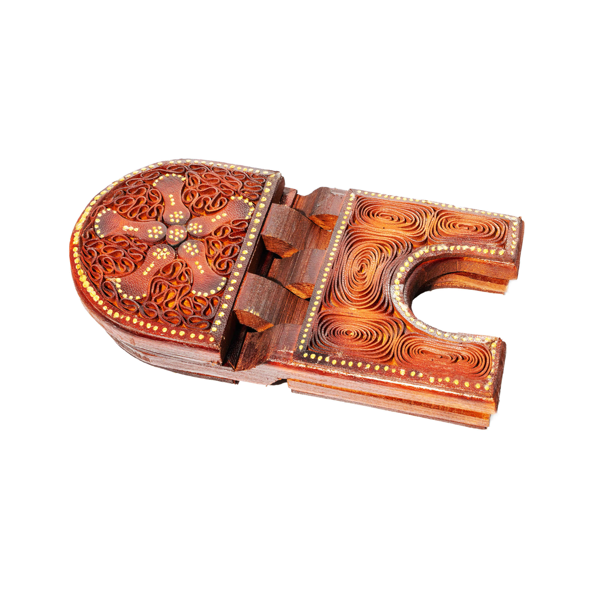 Foldable Wooden Quran Rehal Stand Holder with Camel Leather - ShopiPersia