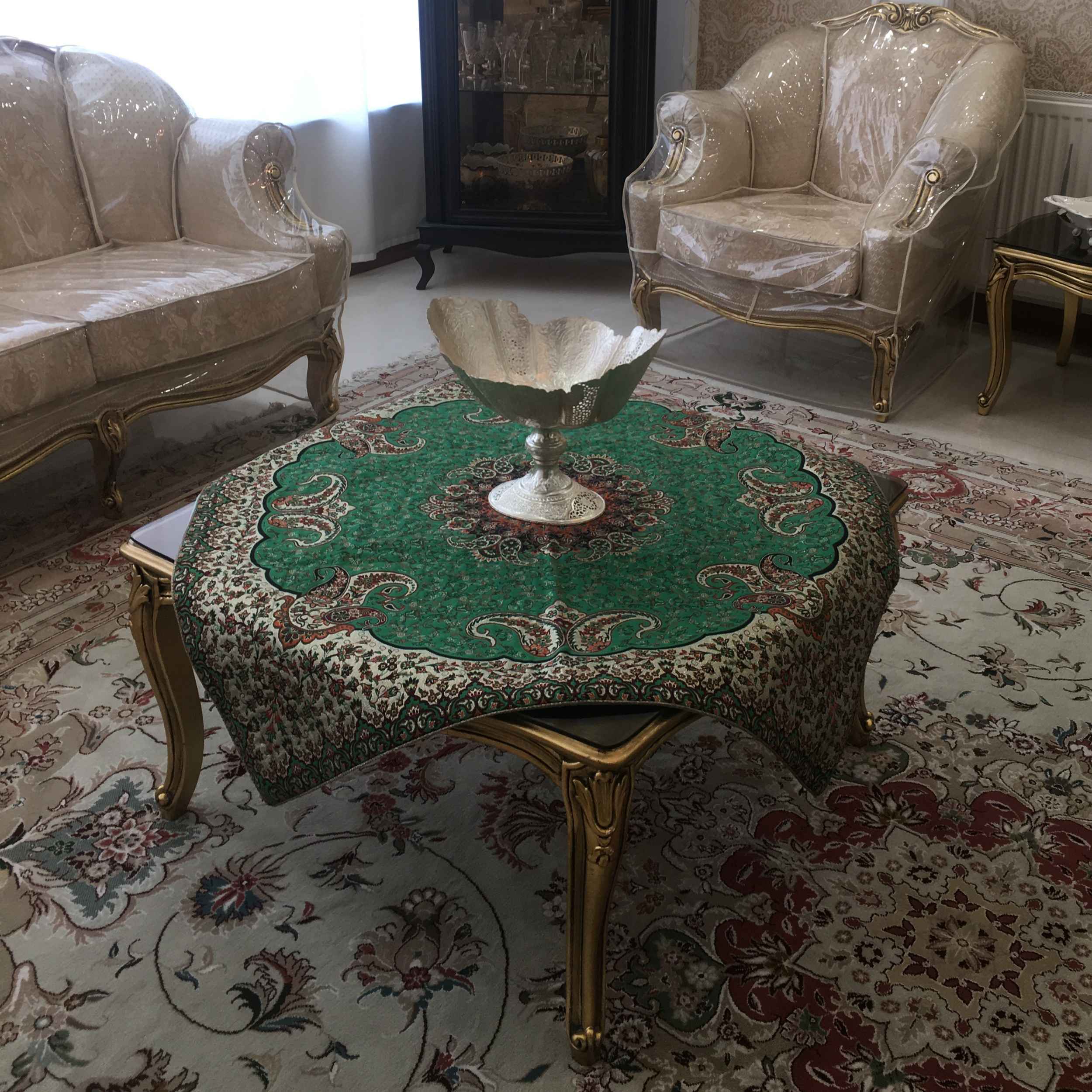 Termeh Tablecloth Luxurious with Persian Paisley Pattern Toranj (5x ...