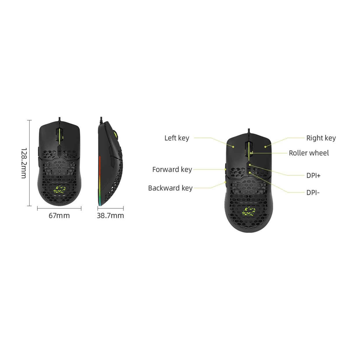 Tesco Gaming Mouse with RGB Lightning GM 790 - ShopiPersia