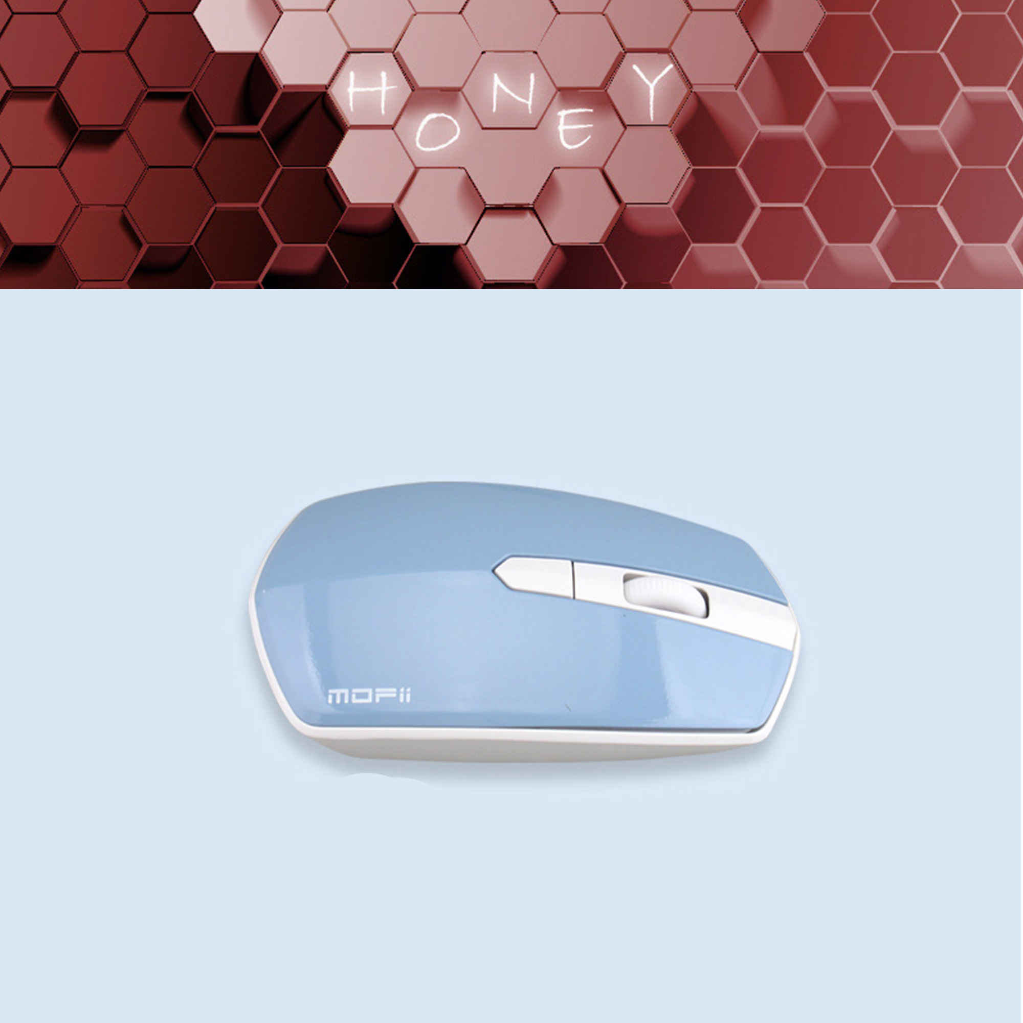 Wireless Keyboard and Mouse with Beehive Design - ShopiPersia