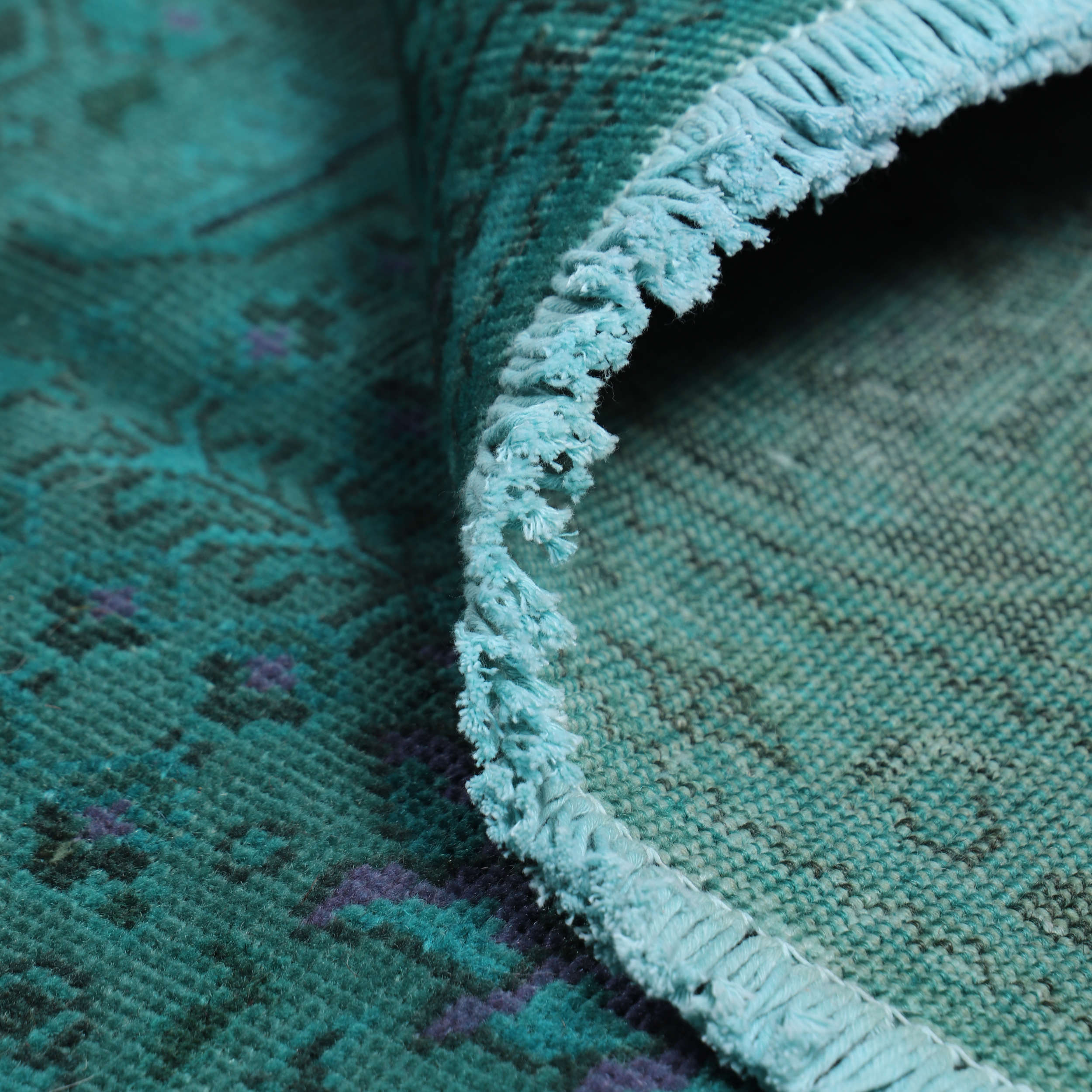 Authentic Persian Carpet with Wool Hand-Knotted in Isfahan Teal ...