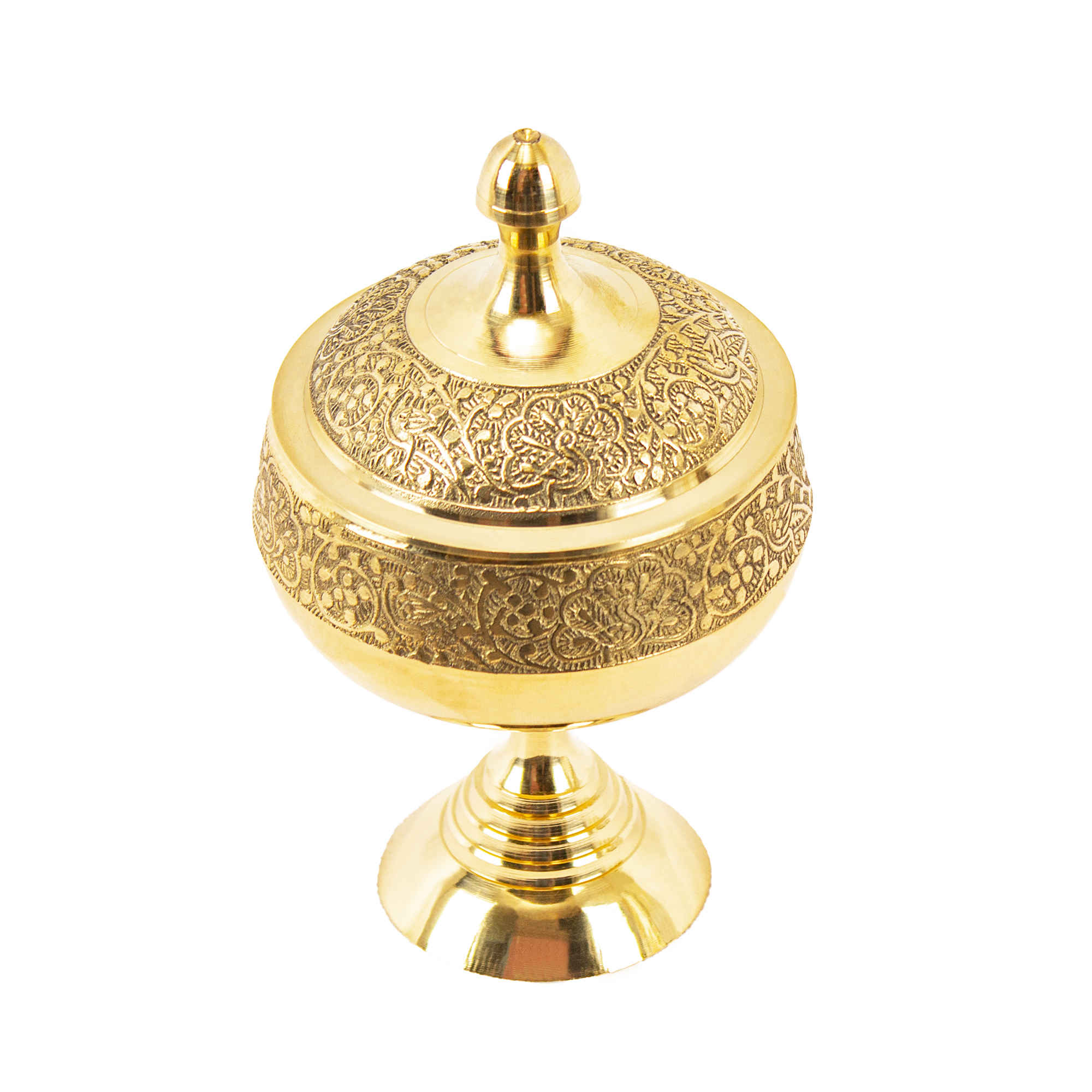 Brass Sugar Bowl with Lid Tavoos - ShopiPersia