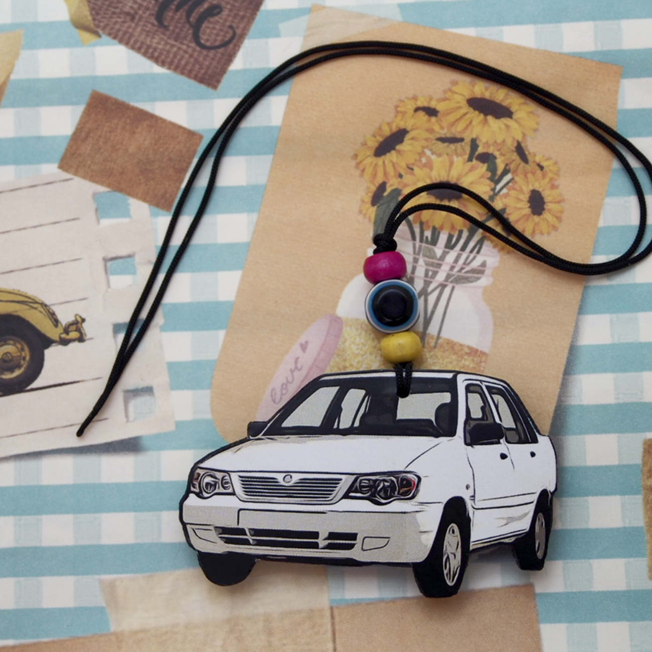 Rear View Mirror Ornament - Saipa Pride Car - ShopiPersia