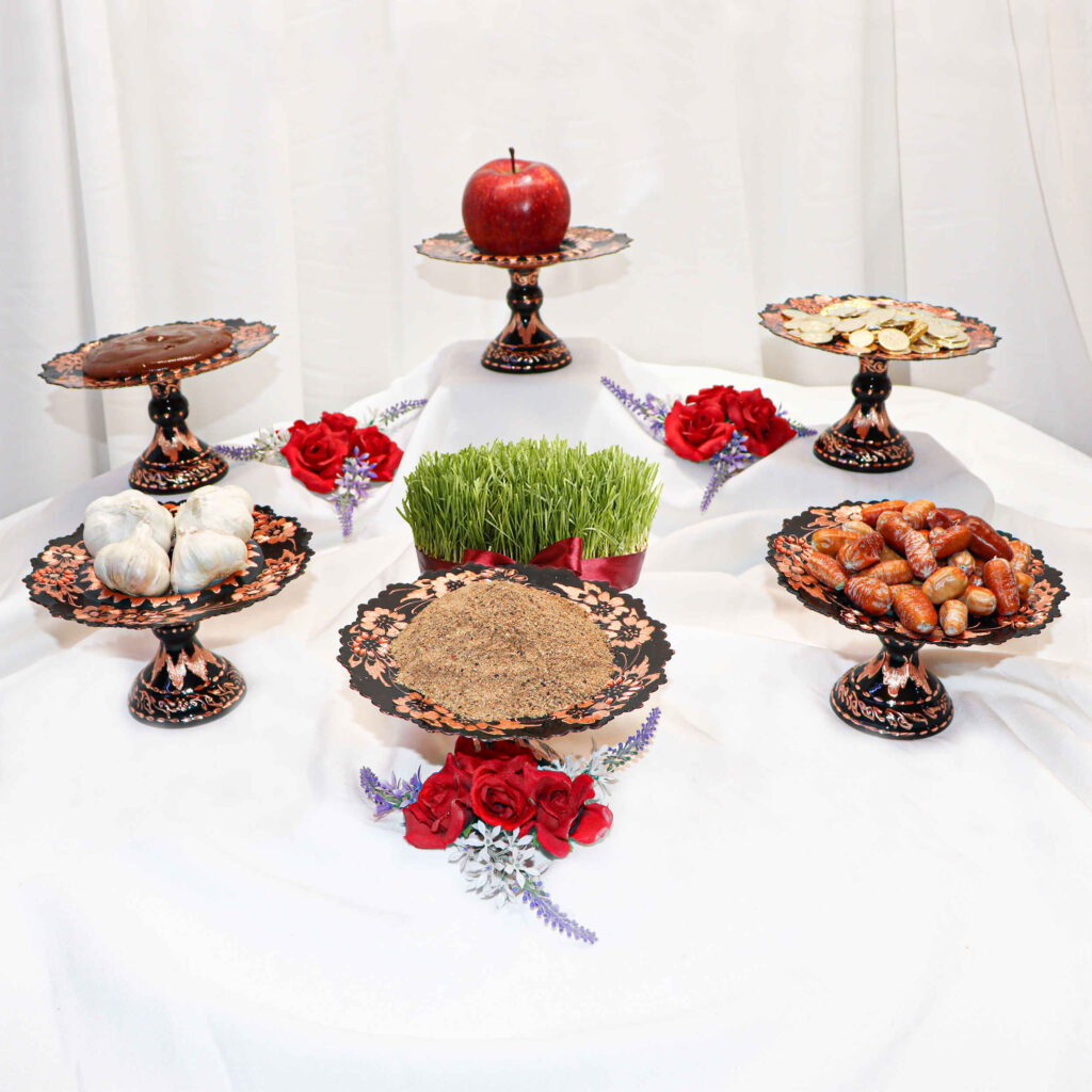 Copper Haft seen Set Hand Engraved for Nowruz Table Decoration ...