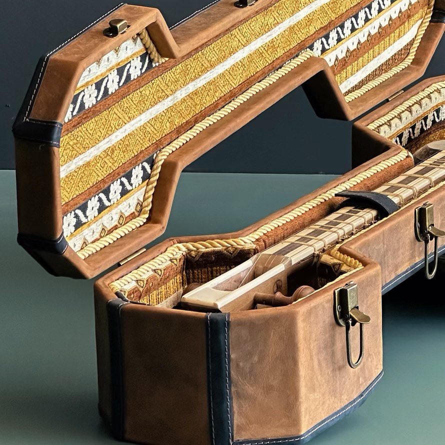 Hard Case for Persian Tar Instrument Handmade Fir Wood & Leather ...