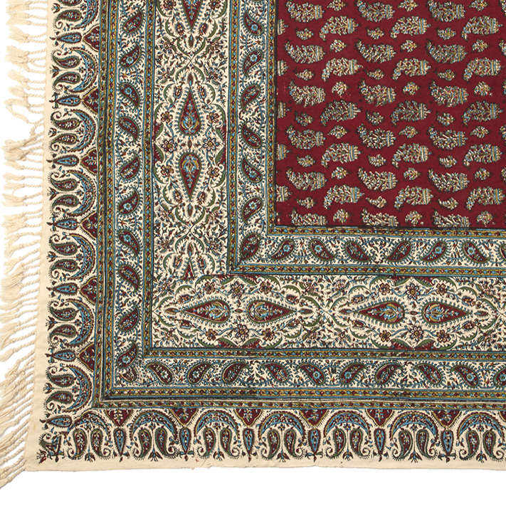 Iranian Tablecloth: Isfahan's Traditional Kalamkari Block Print Atrina ...