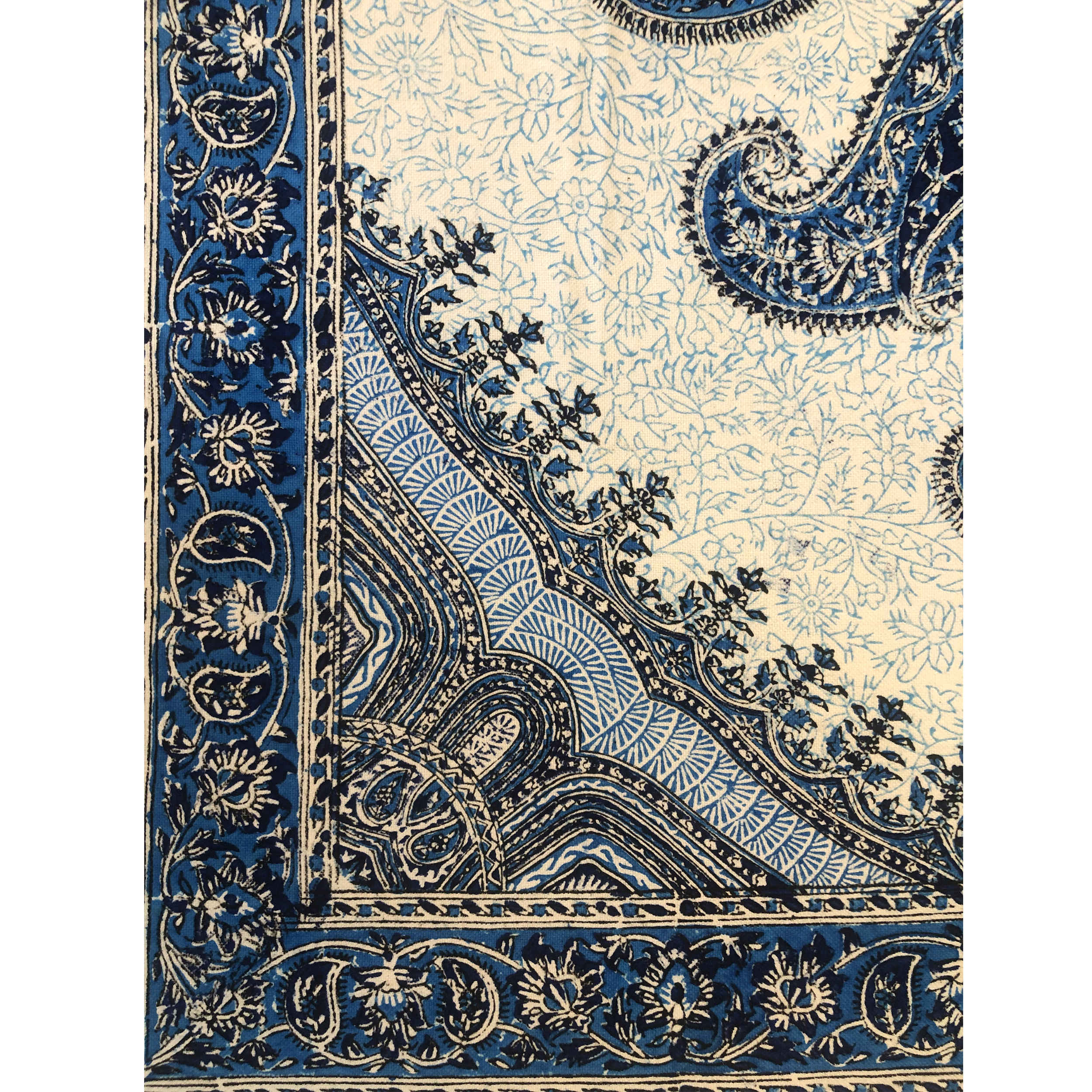 Iranian Tablecloth: Isfahan's Traditional Kalamkari Block Print Ghajar ...