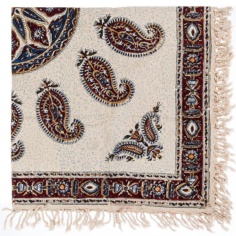 Iranian Tablecloth: Isfahan's Traditional Kalamkari Block Print Rabin ...