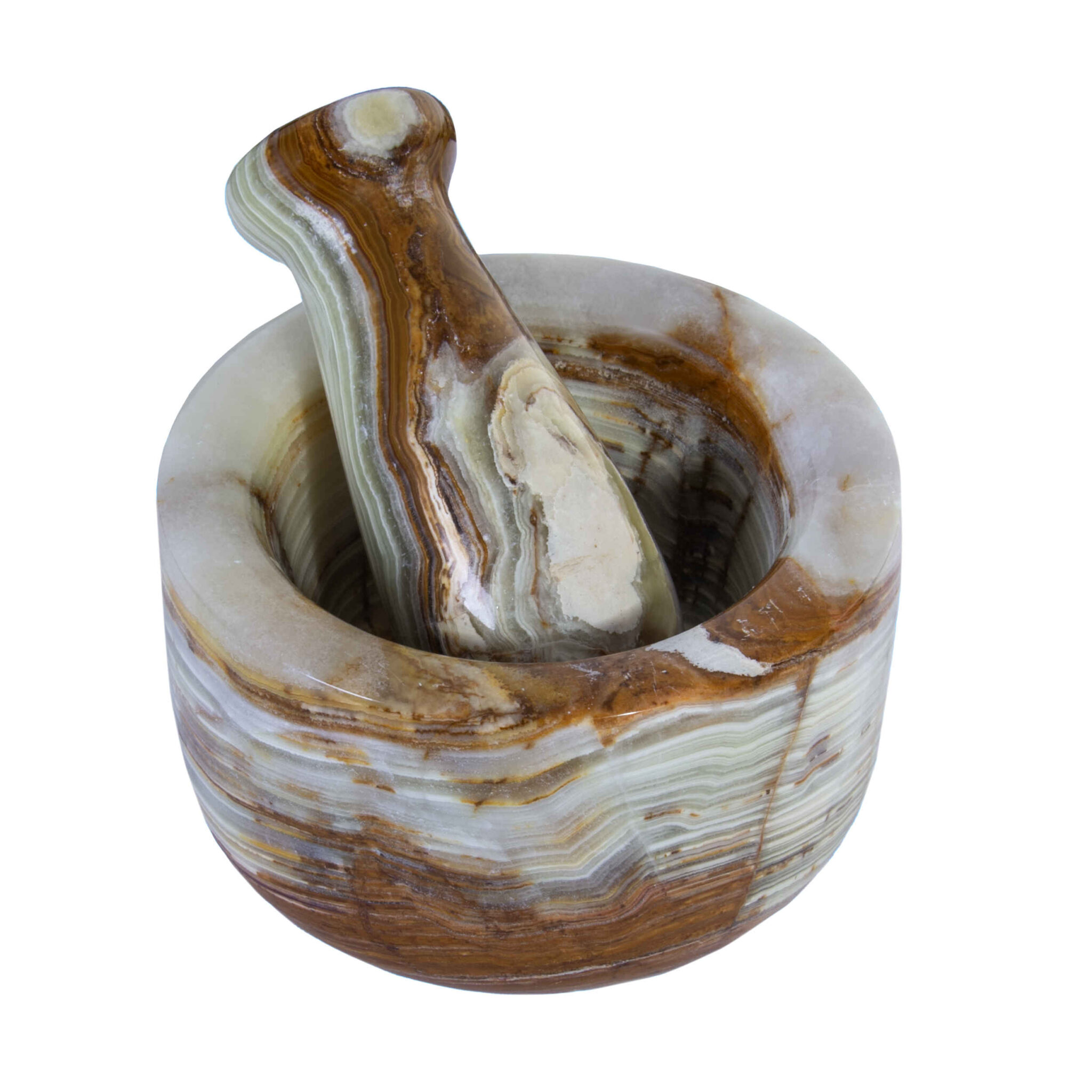 Marble Mortar & Pestle Set Handcrafted for Herb and Spice - ShopiPersia