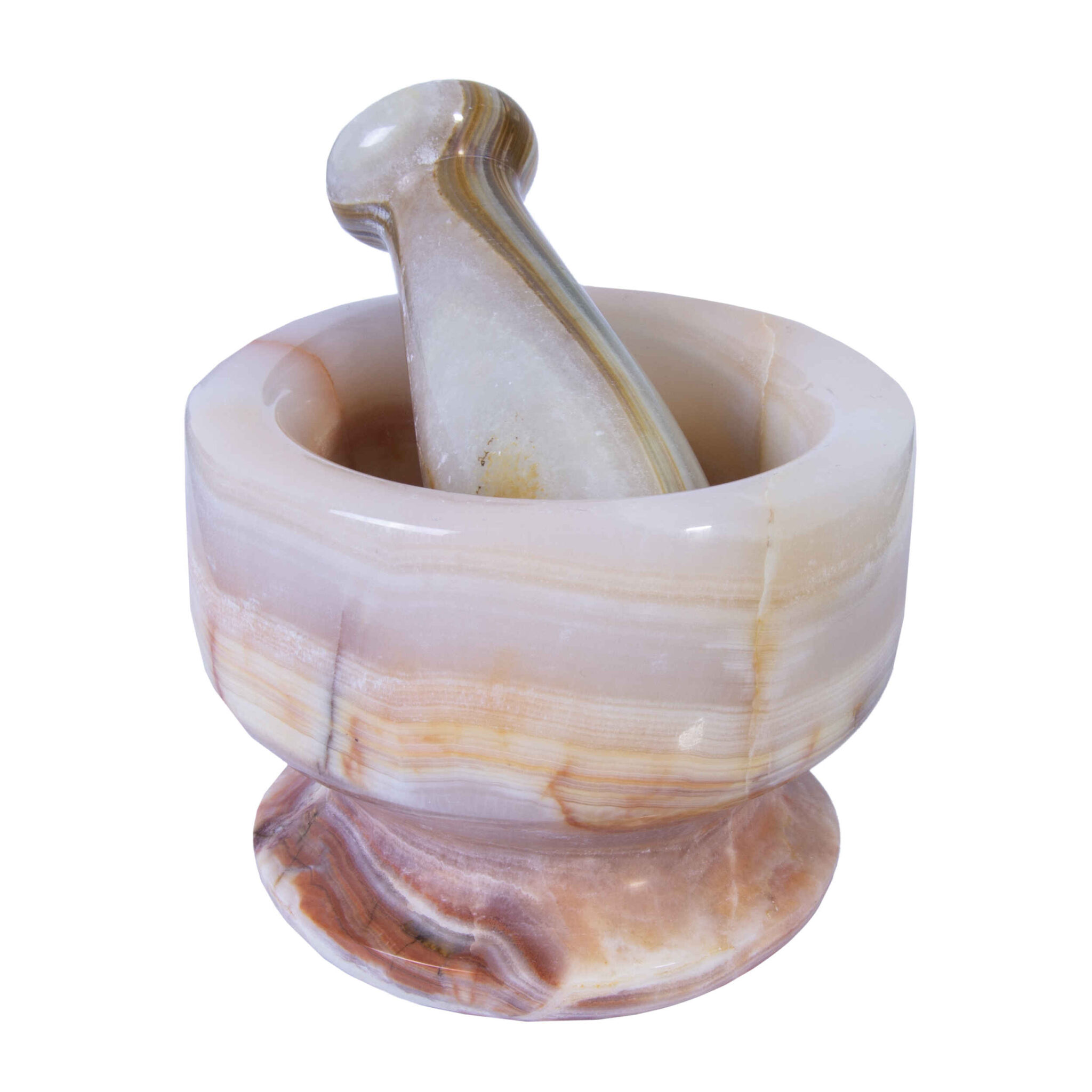 Marble Mortar & Pestle Set Handcrafted for Herb and Spice - ShopiPersia