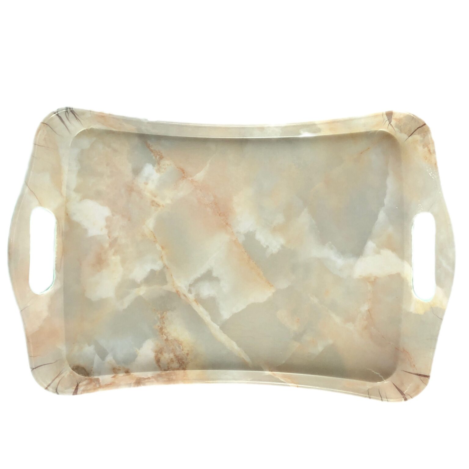 Melamine Serving Tray Lightweight & Durable Marble Design - ShopiPersia