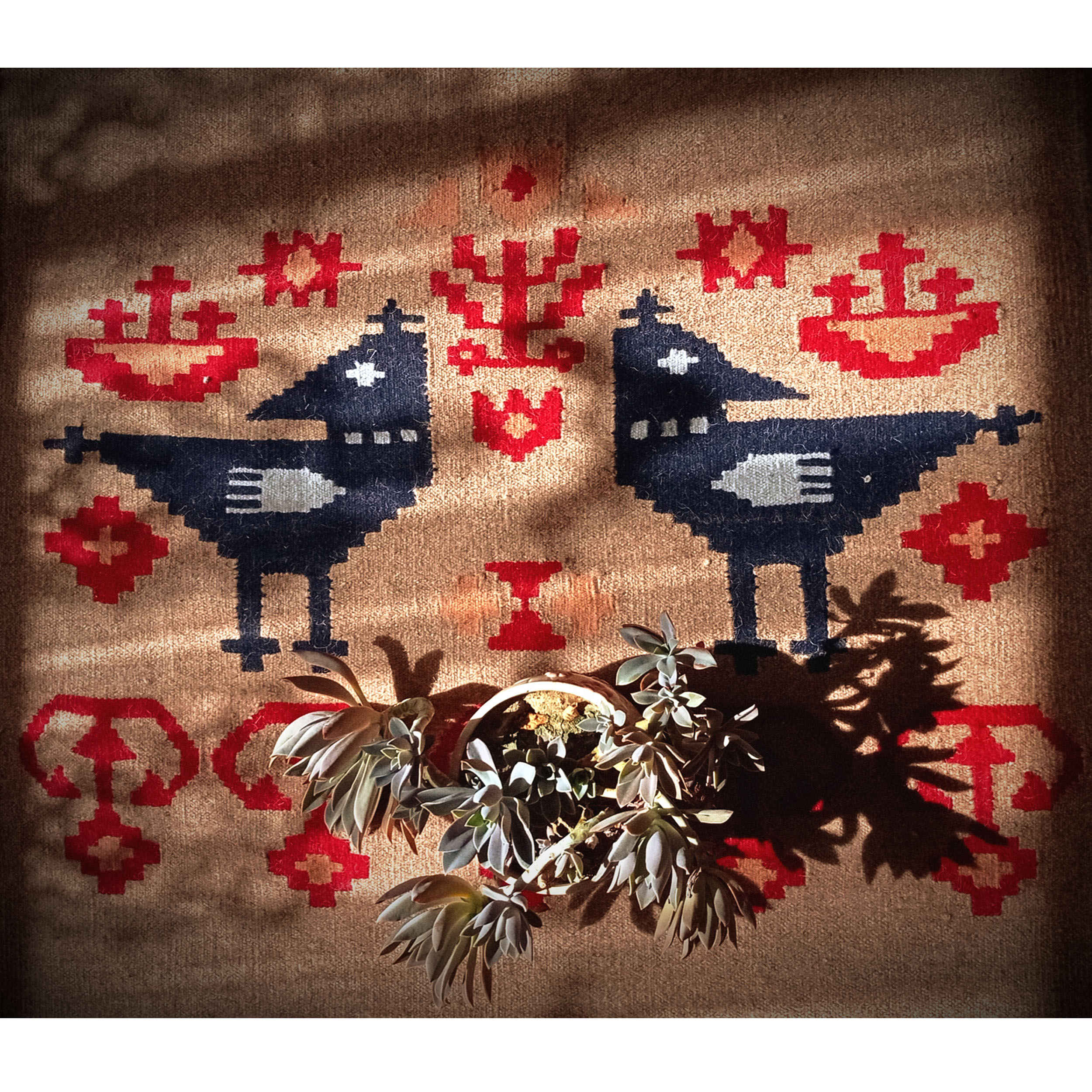 Original Persian Wool Kilim Rug Handwoven in Isfahan Mina Bird ...