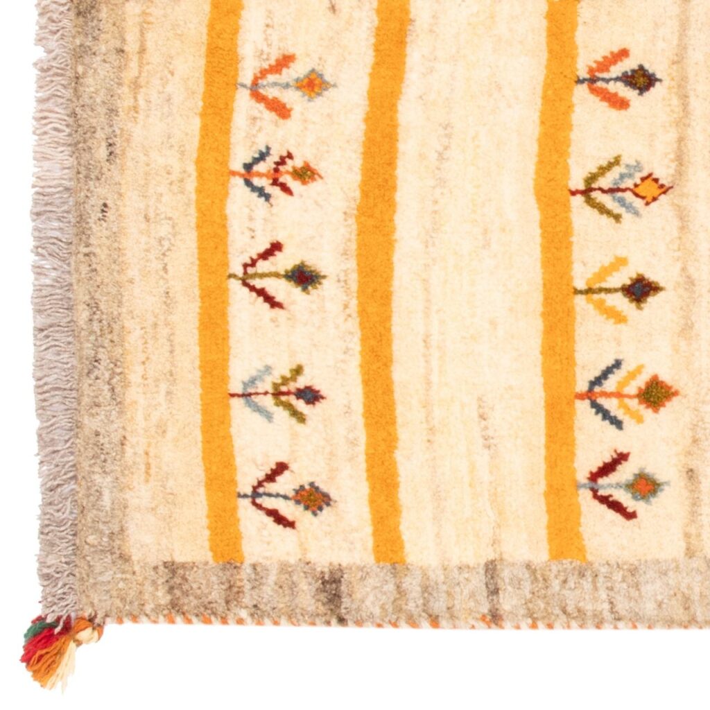 Persian Gabbeh Wool Runner Rug Traditionally Handwoven in Fars Cream ...