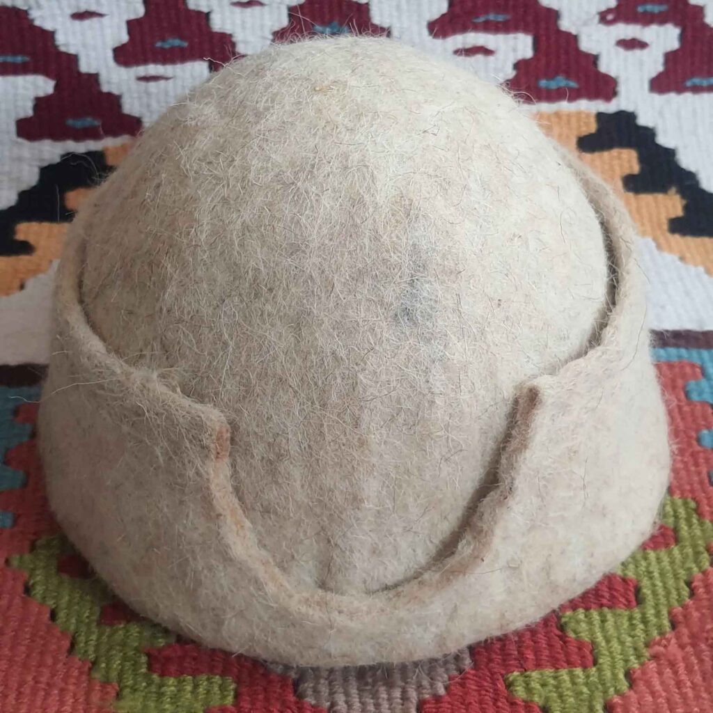 Traditional Persian Luri Ethnic Hat - Kolah Namadi 100% Wool - ShopiPersia