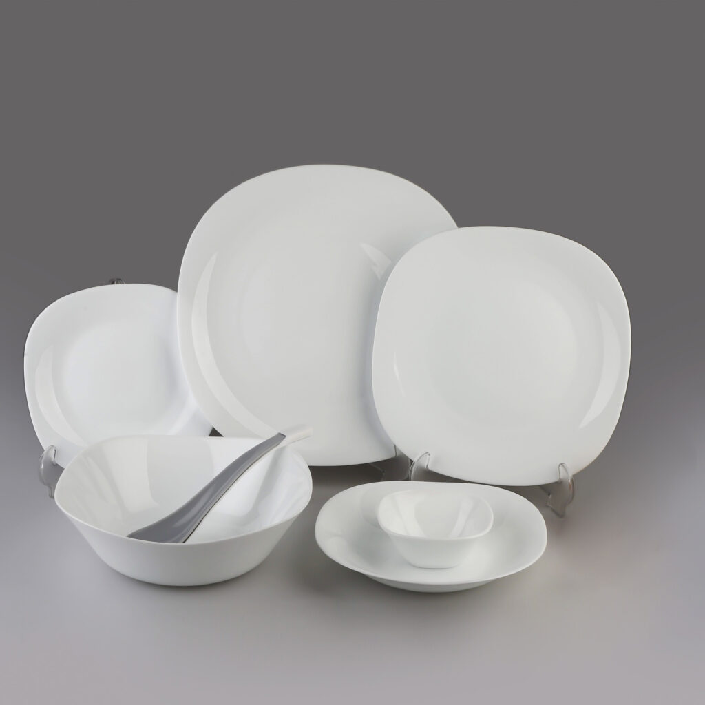 White Melamine Dinnerware Set 26 Pieces - ShopiPersia