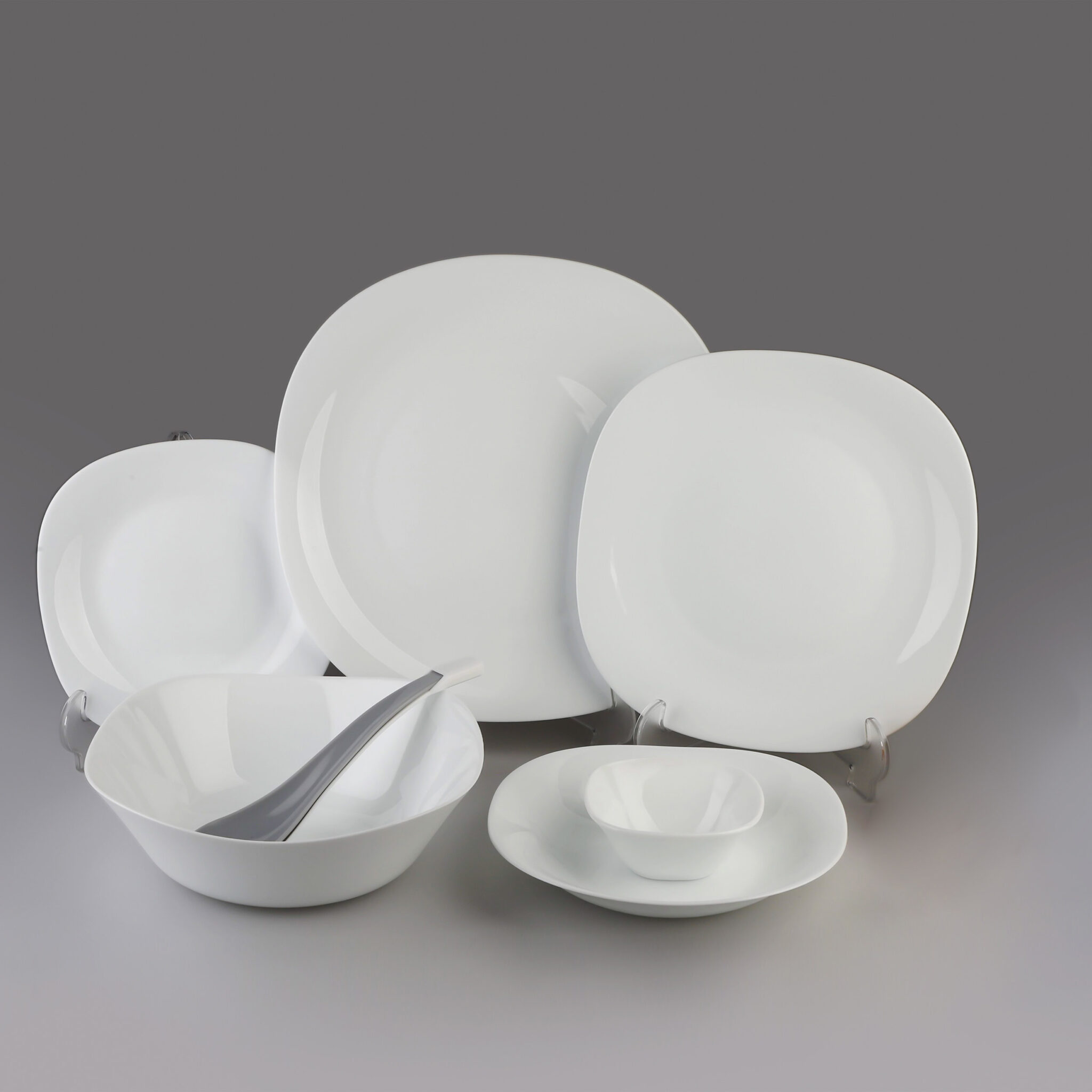 White Melamine Dinnerware Set 26 Pieces - ShopiPersia