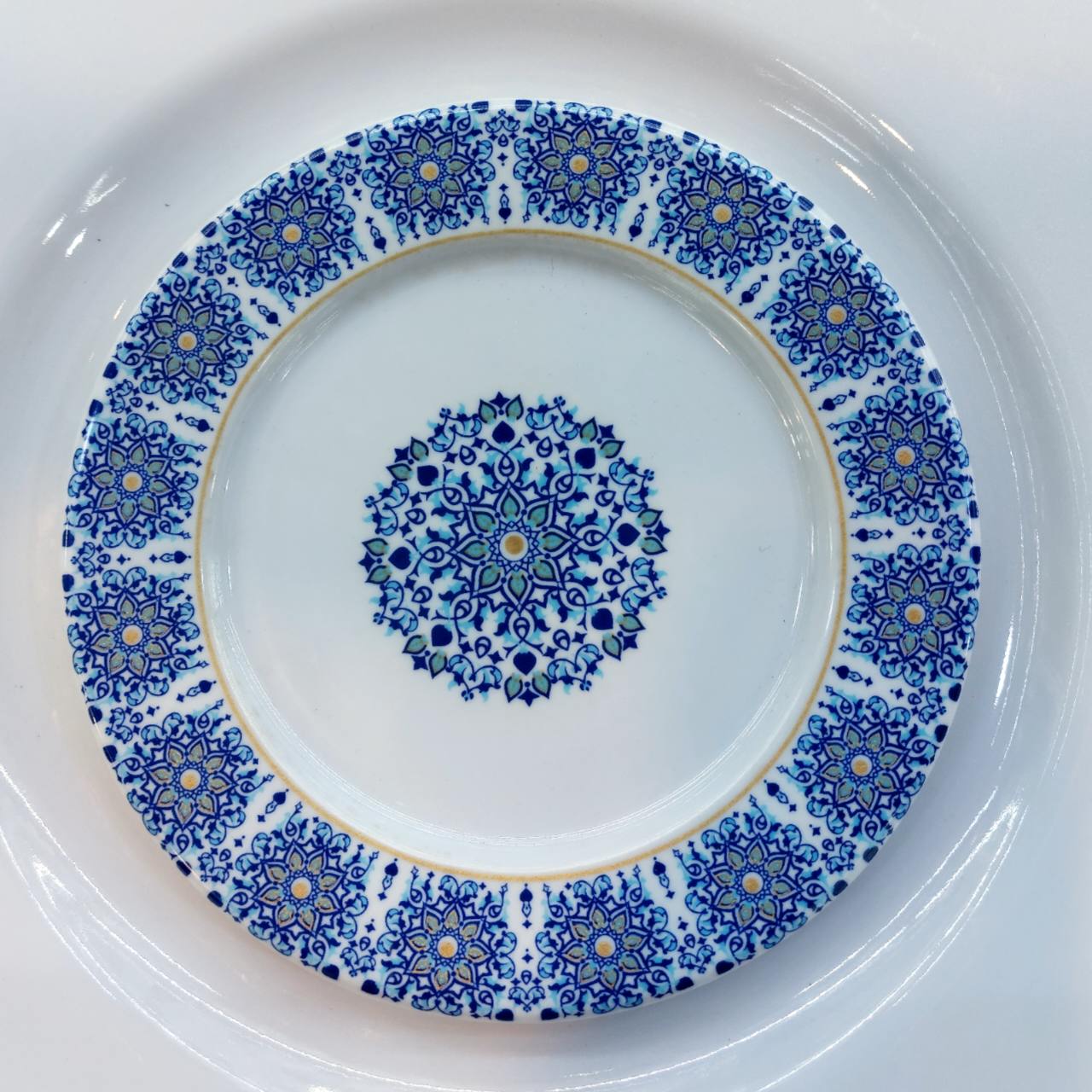 White Melamine Dinnerware Set for 6 Traditional Design - ShopiPersia