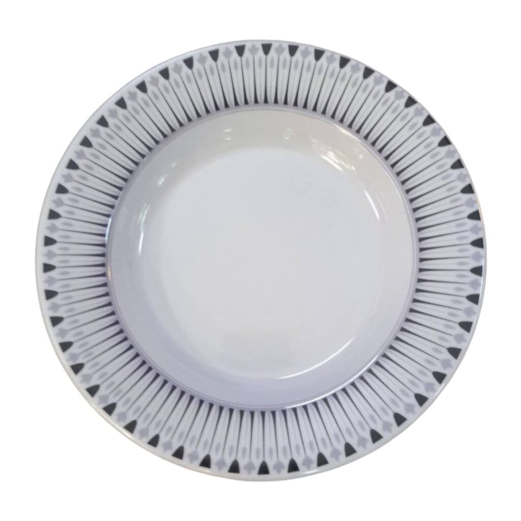 White Melamine Dinnerware Set for 6 Unbreakable - ShopiPersia