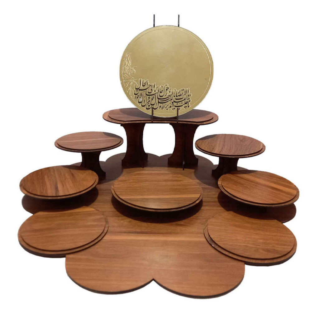 Wooden Haft Seen Set for Nowruz Festivities with Calligraphy Candle ...