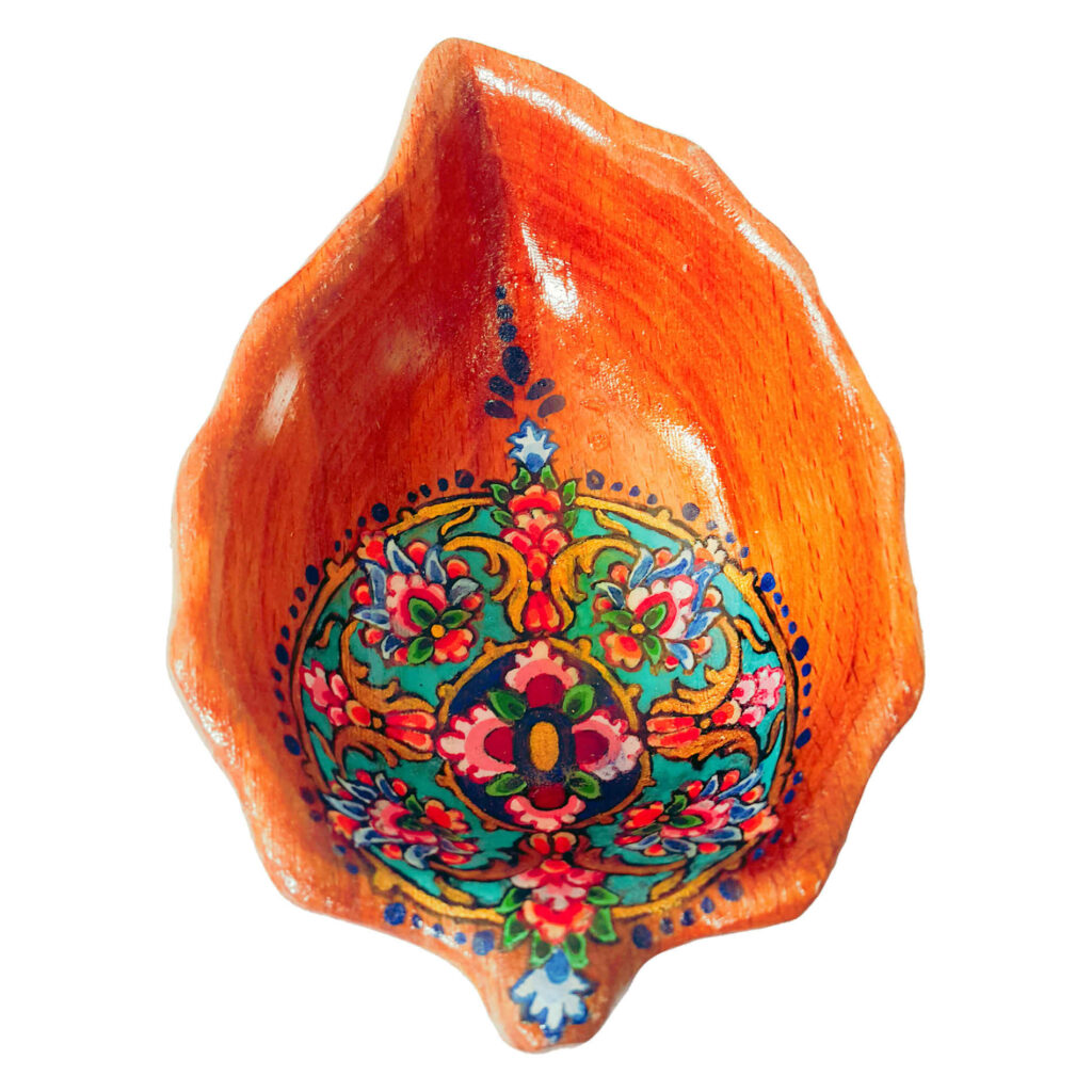 Wooden Haft Seen Set for Nowruz Traditional Leaf Design - ShopiPersia