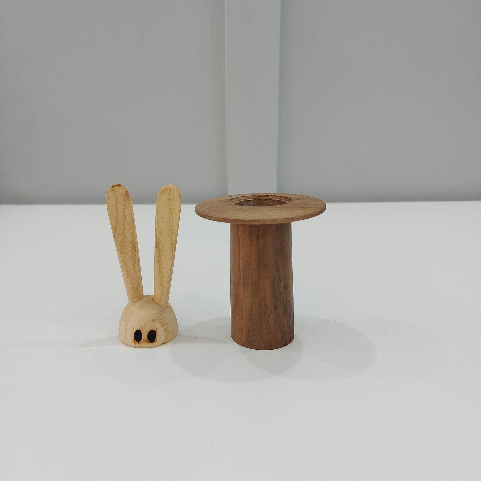 Wooden Toothpick Dispenser with Bunny Design Brown - ShopiPersia