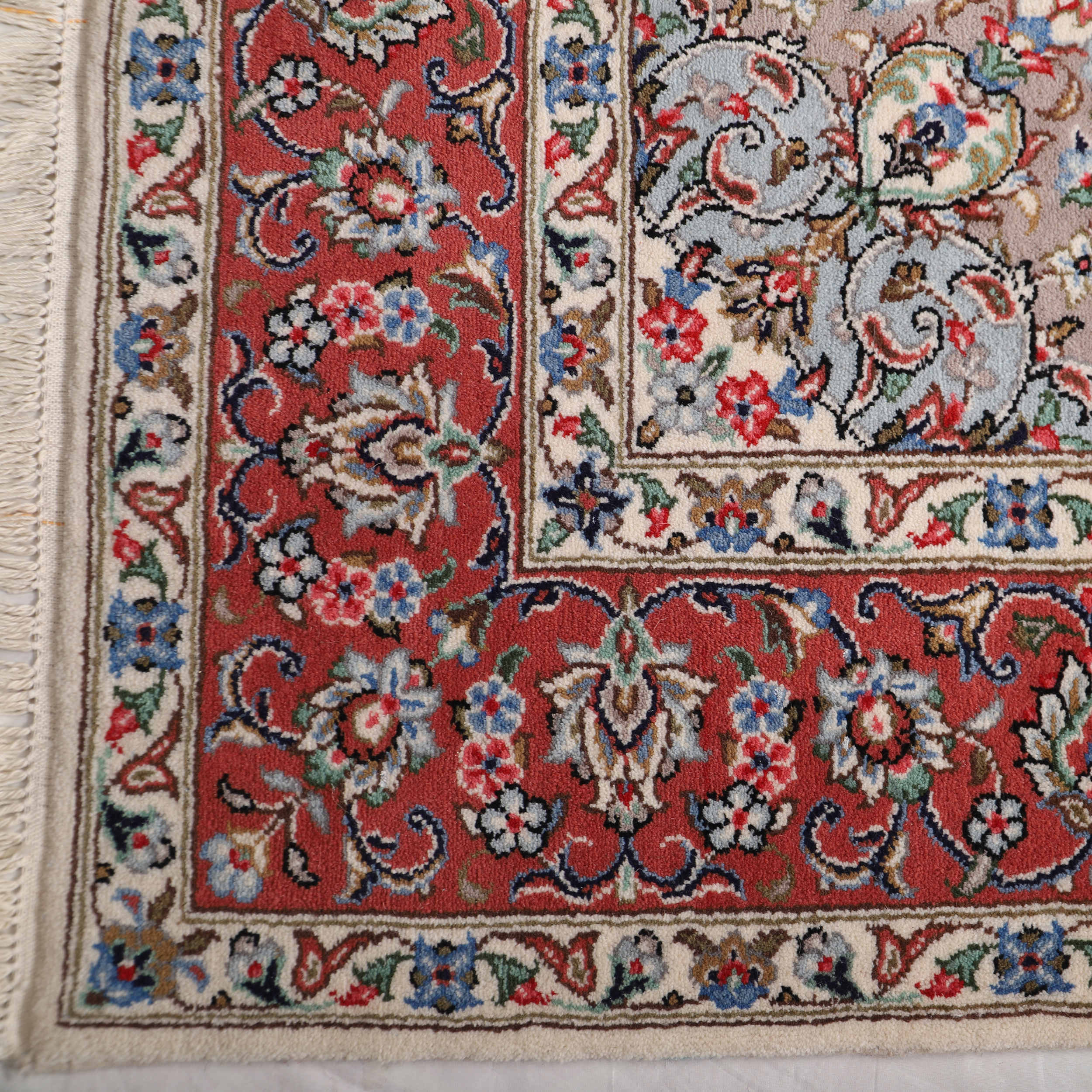 Authentic Persian Carpet with Wool Hand-Knotted in Ardakan Lachak ...