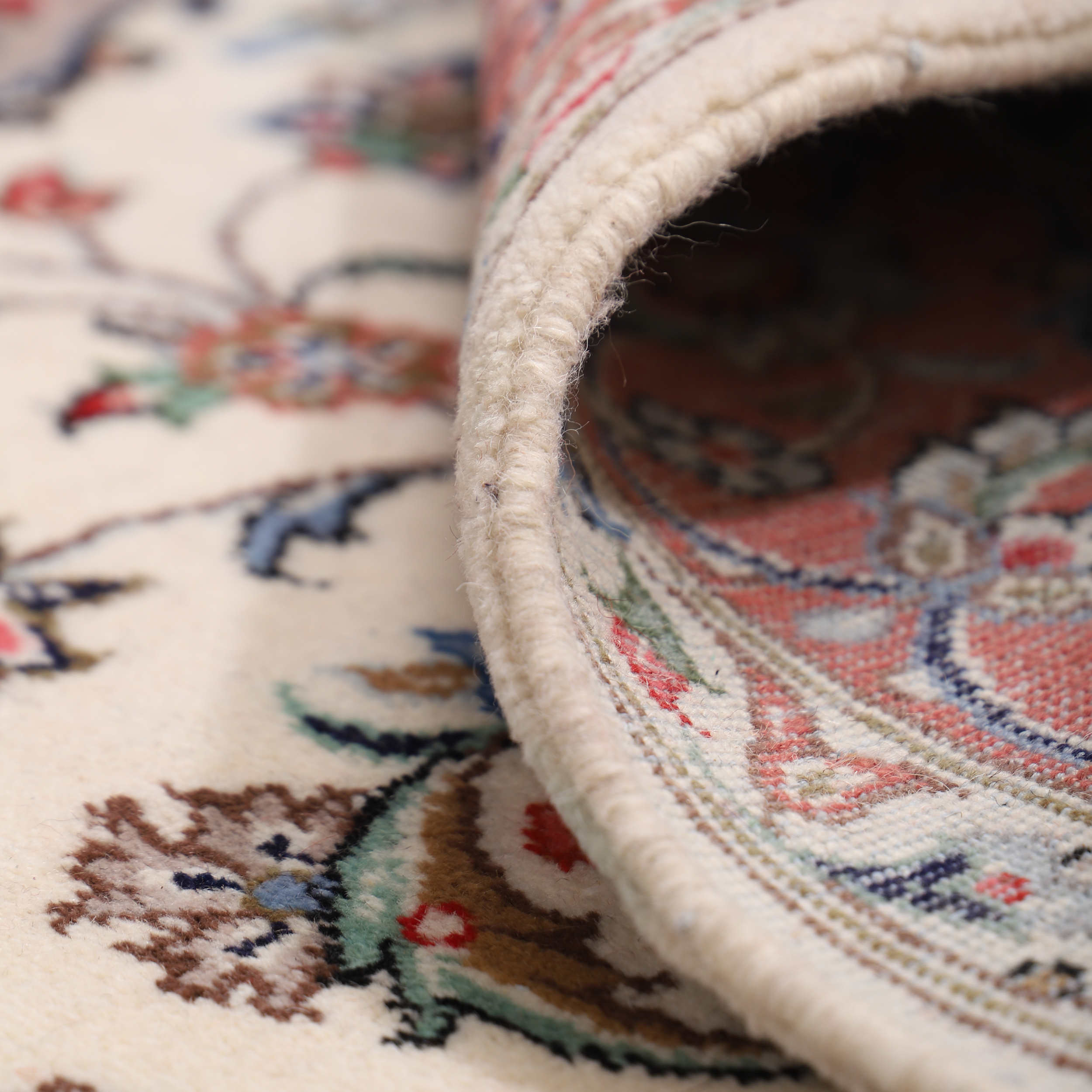 Authentic Persian Carpet with Wool Hand-Knotted in Ardakan Lachak ...
