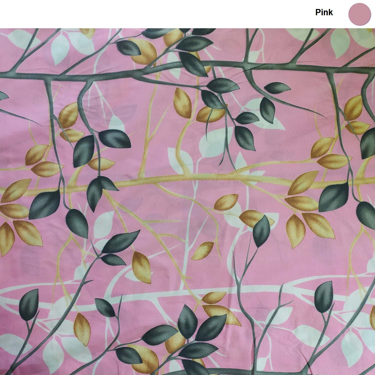 Cotton Mattress Cover – Fitted, Breathable, Leaves Design with Zipper ...