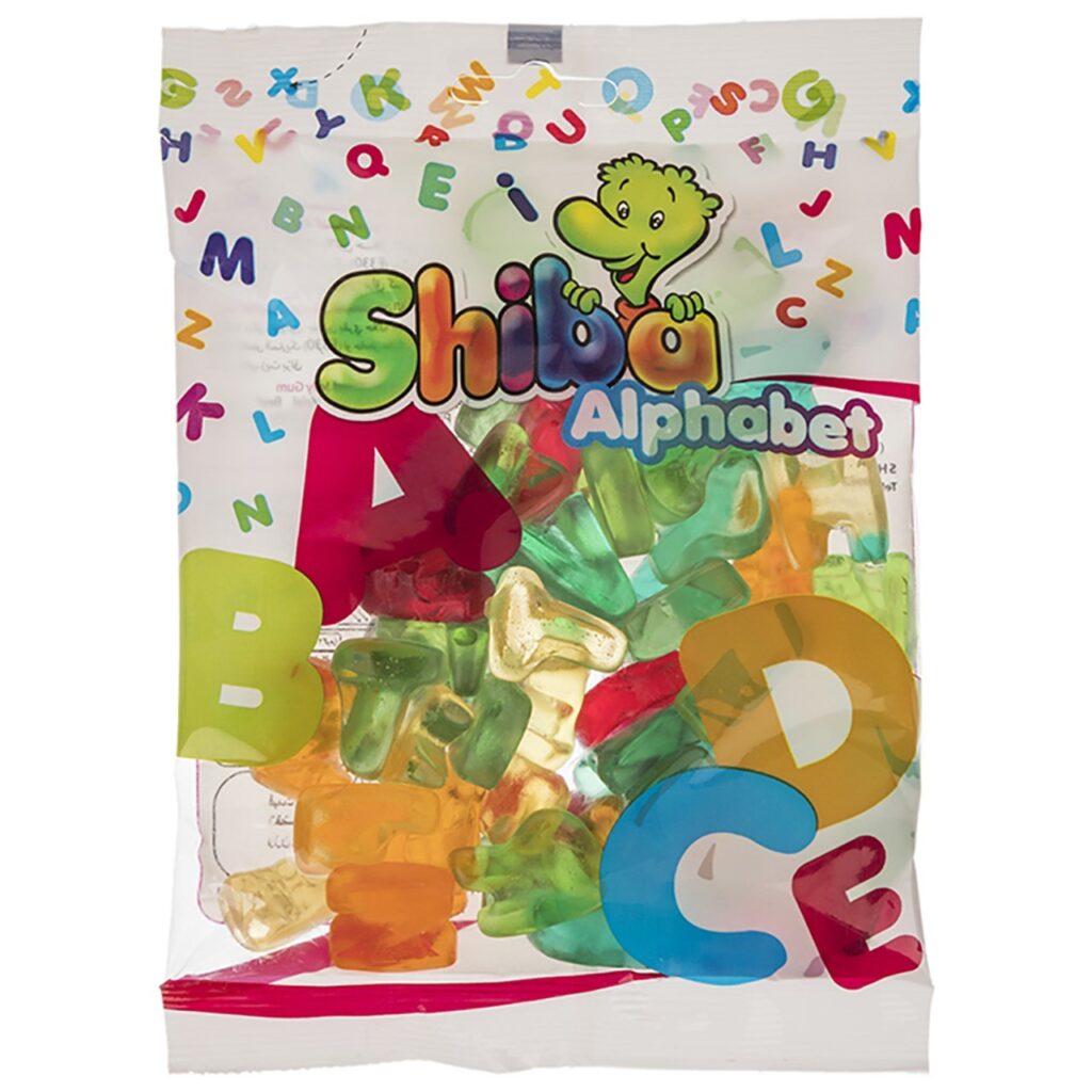 Halal Gummy Candy - Alphabet Jelly - Shiba (160g, x15) - ShopiPersia