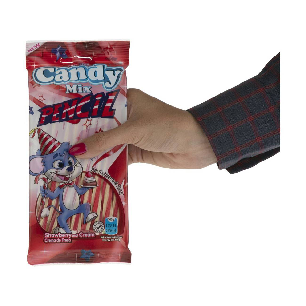 Halal Gummy Candy - Strawberry & Creamy Sticks - Marabo (85g, x10 ...