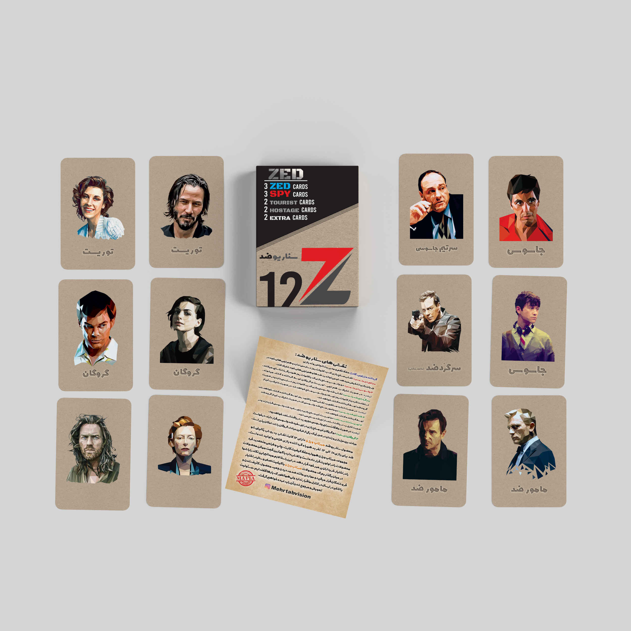 Mafia Playing Card Game Zed Scenario (Farsi) - ShopiPersia