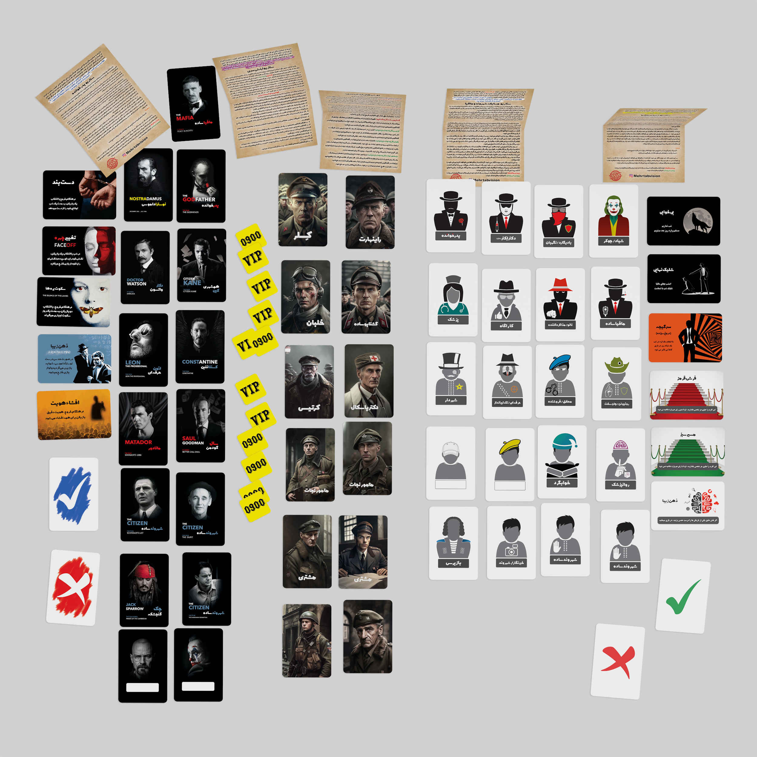 Mafia Playing Card Game with 4 Scenarios (Farsi) - ShopiPersia