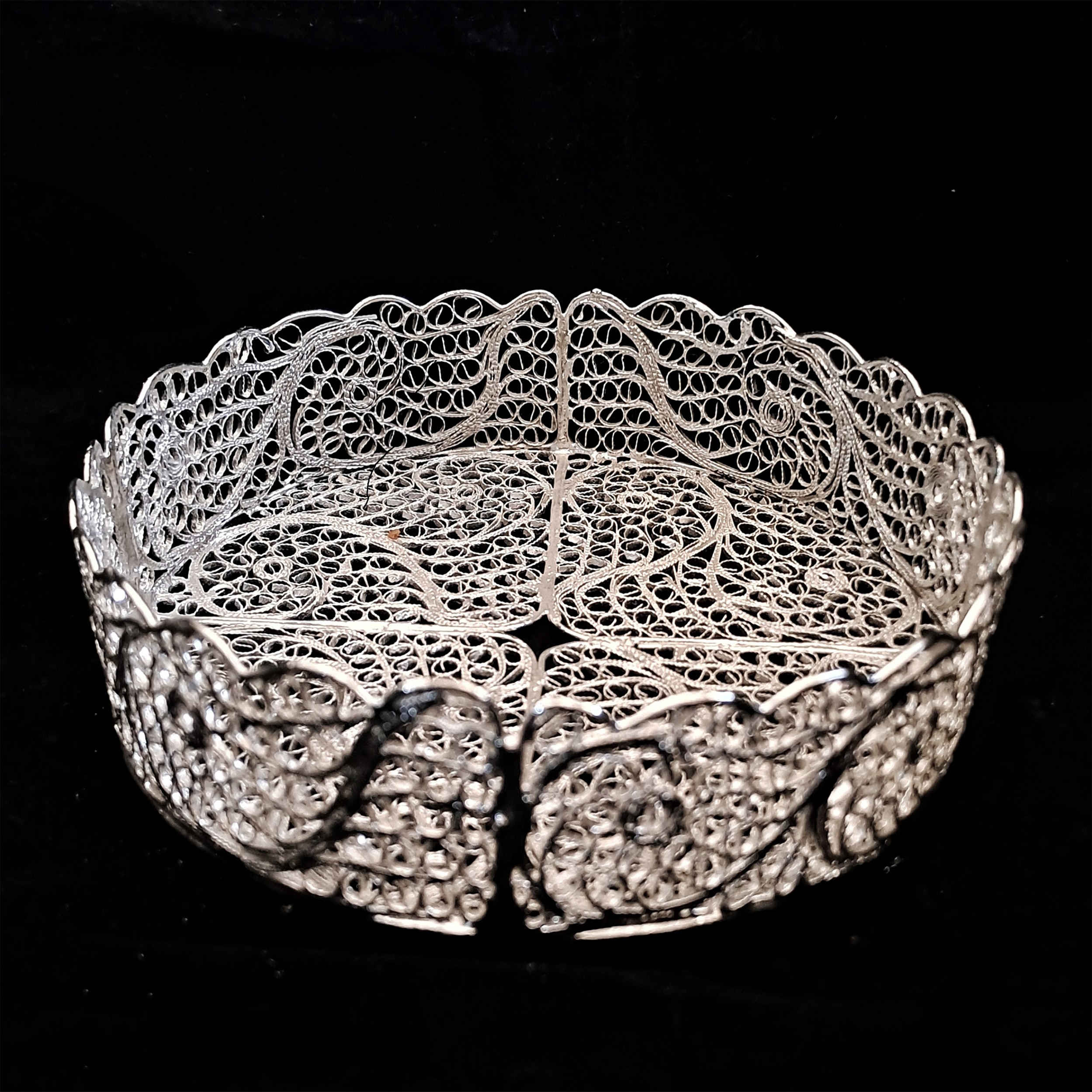 Persian Filigree Decorative Bowl – Handcrafted Silver Fruit Bowl ...