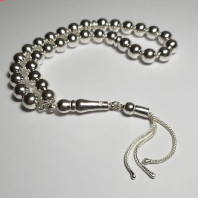 Persian Silver Rosary Prayer Beads Islamic Tasbih Milad - ShopiPersia