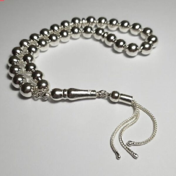Islamic Silver Rosary with 33 Prayer Beads Tasbih Milad - ShopiPersia