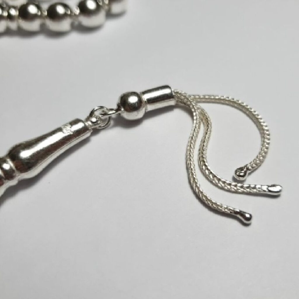 Persian Silver Rosary Prayer Beads Islamic Tasbih Milad - ShopiPersia
