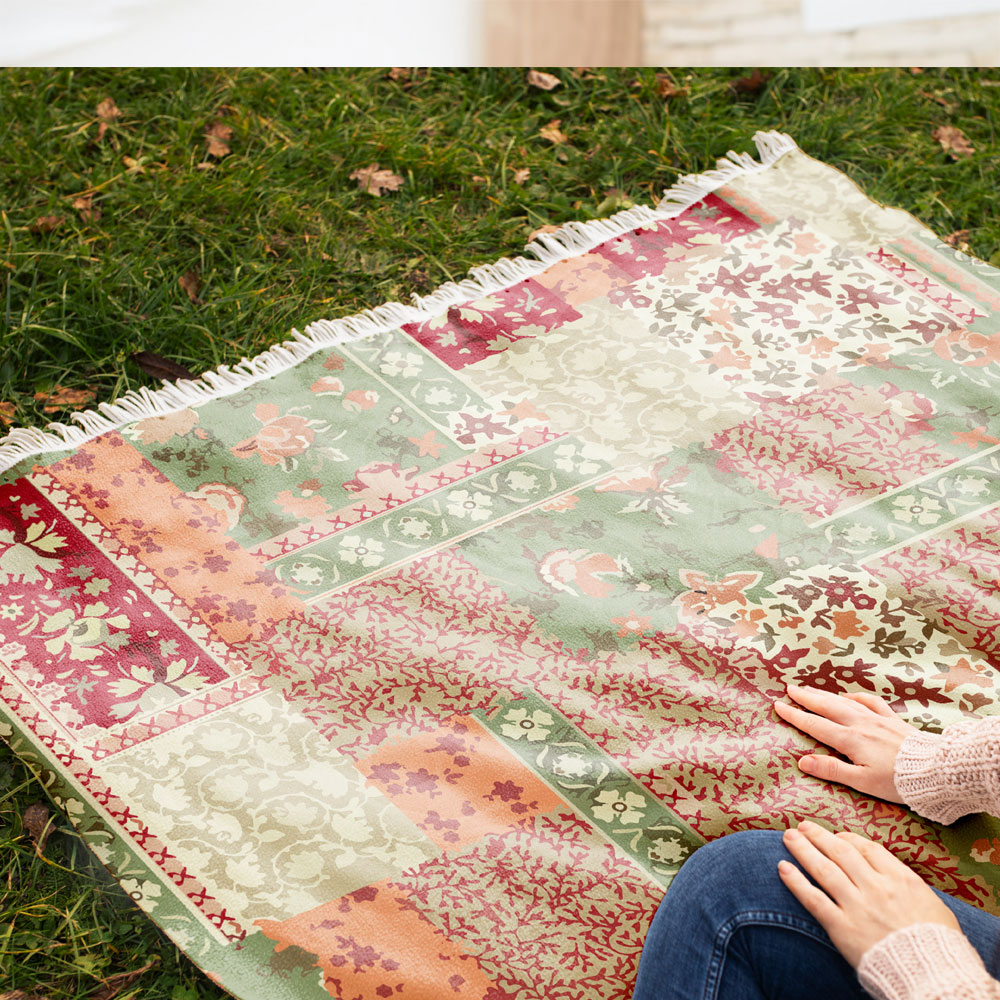 Velvet Throw Soft & Light for Sofa Model Floral - ShopiPersia