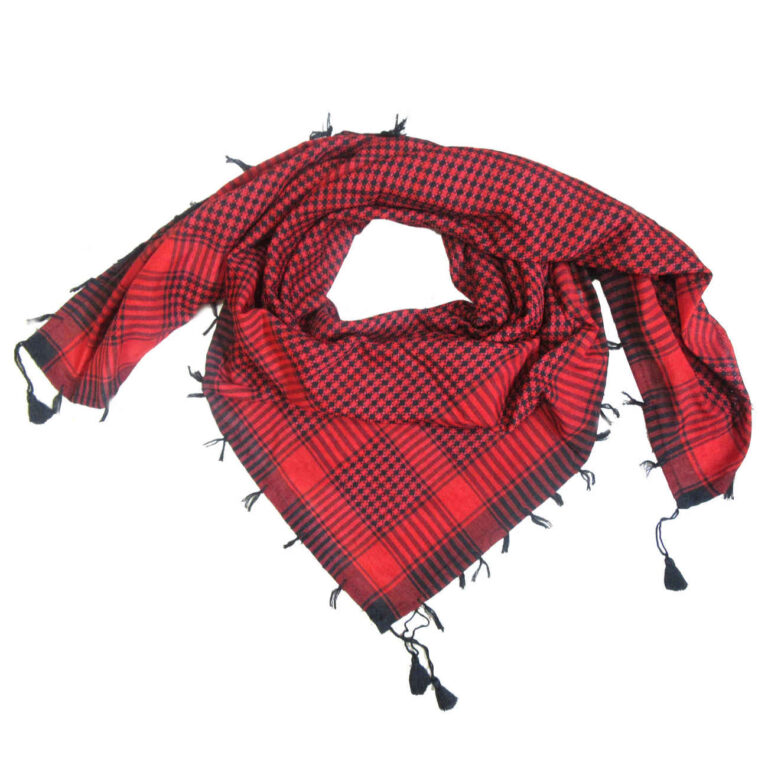Arabic Authentic Keffiyeh Shemagh Scarf - Cotton Checkered - ShopiPersia