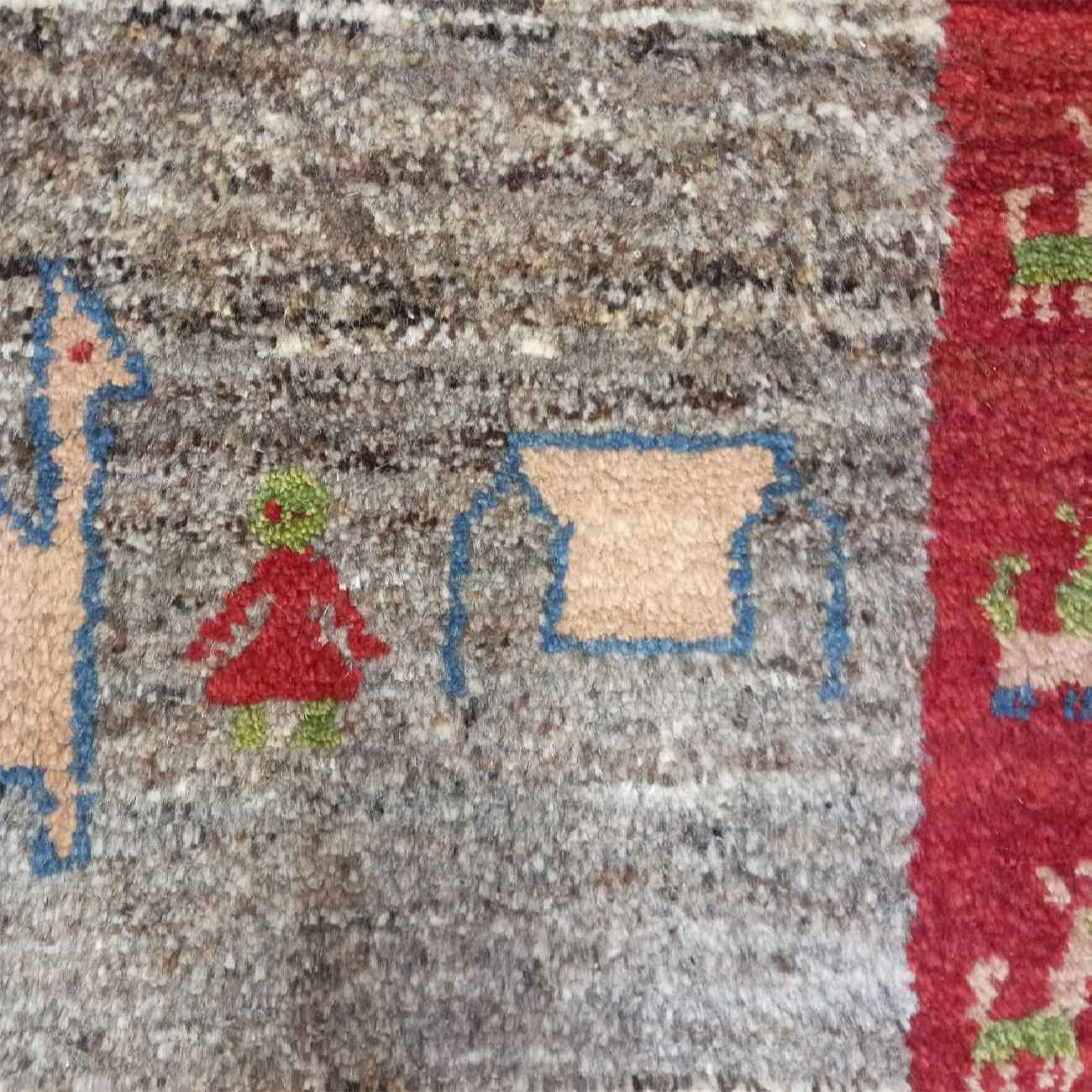 Authentic Genuine Persian Gabbeh Wool Rug Handwoven with Camel Motif ...